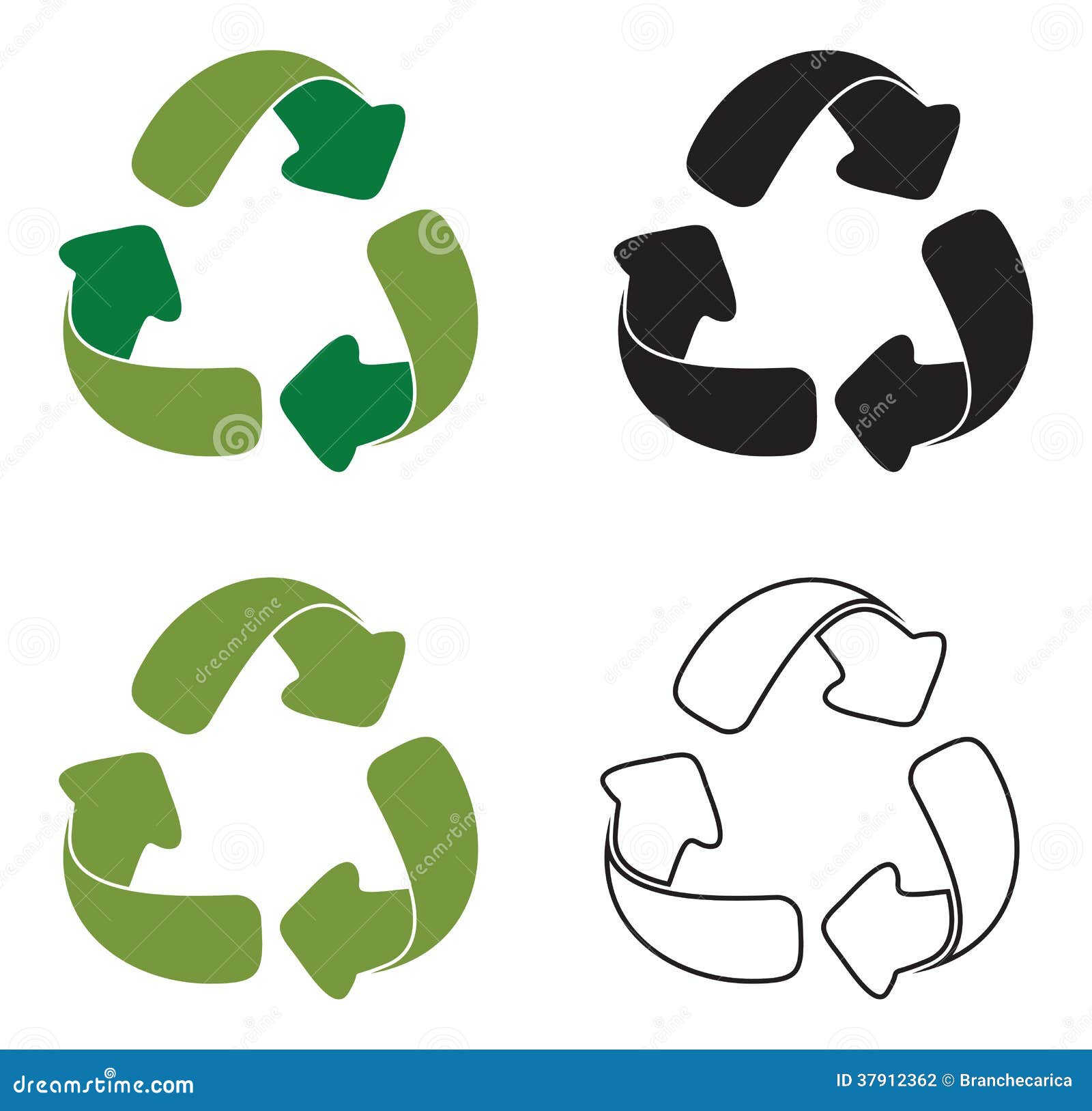 Plastic recycling symbols stock vector. Illustration of environment ...