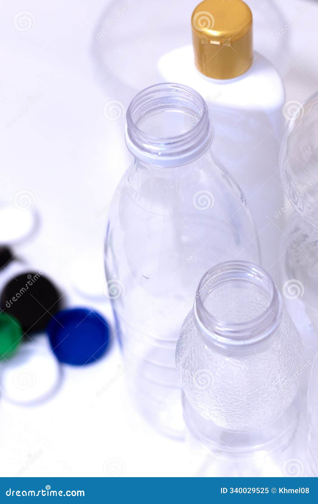 Plastic Recycling and Waste Collection. Plastic Sorting and Lids ...