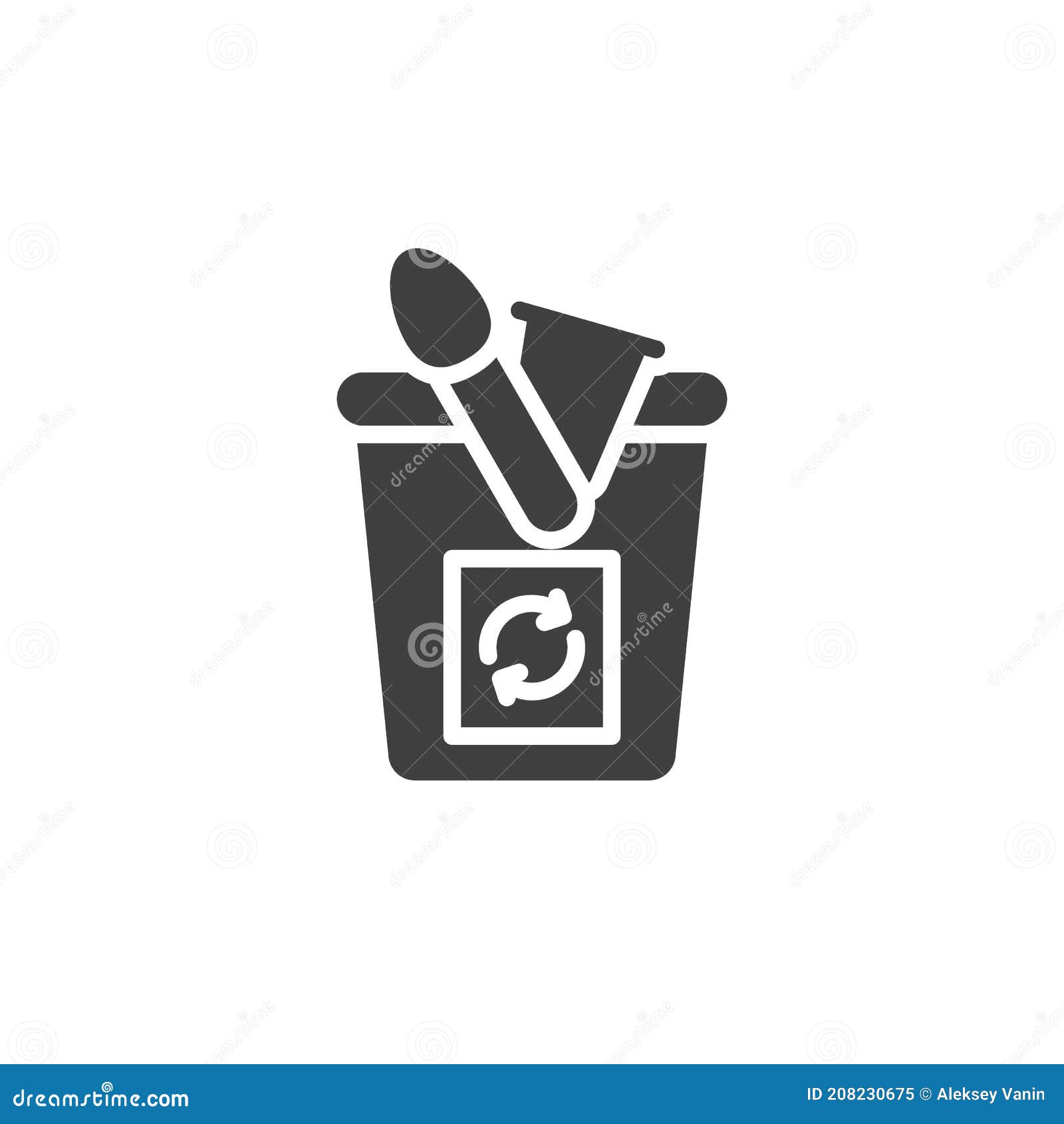 Plastic Recycling Waste Vector Icon Stock Vector - Illustration of ...