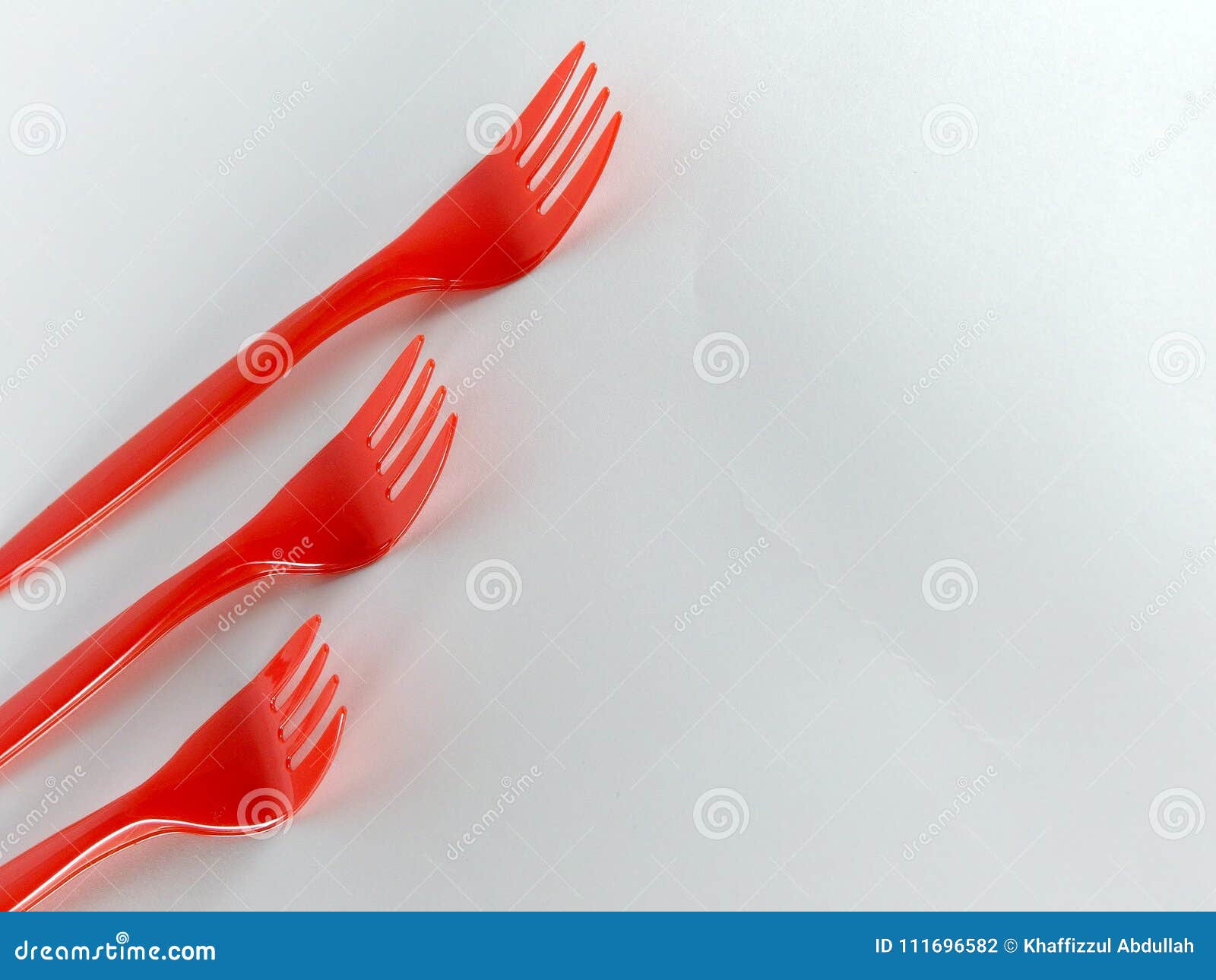 Red Plastic fork stock photo. Image of meal, kitchen - 111696582
