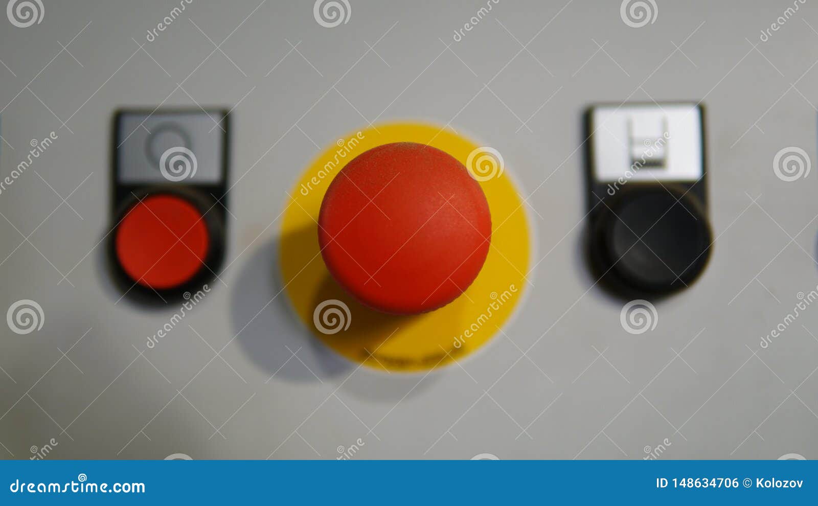 Plastic Red Stop Button for Industrial Process with Others Buttons ...