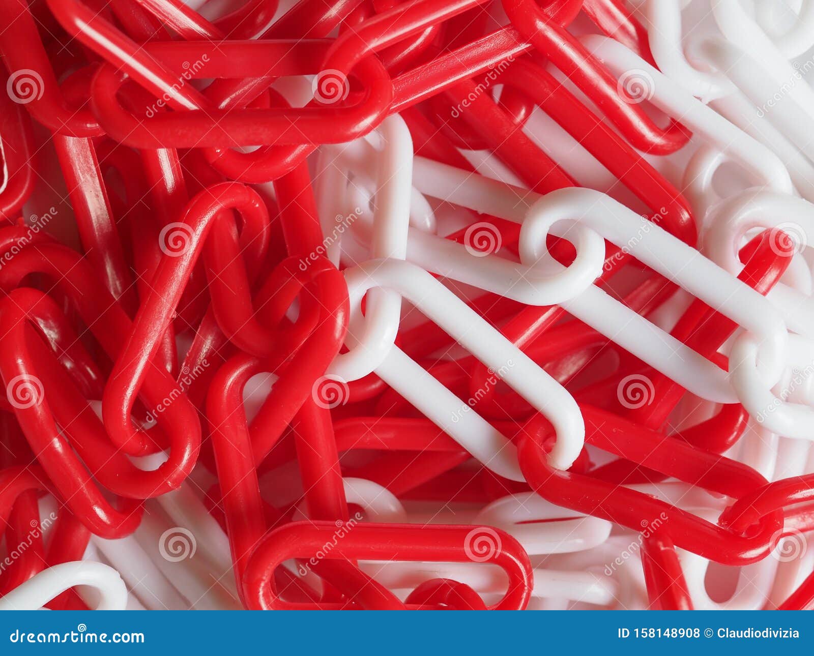 Red white warning chain stock photo. Image of plastic - 158148908