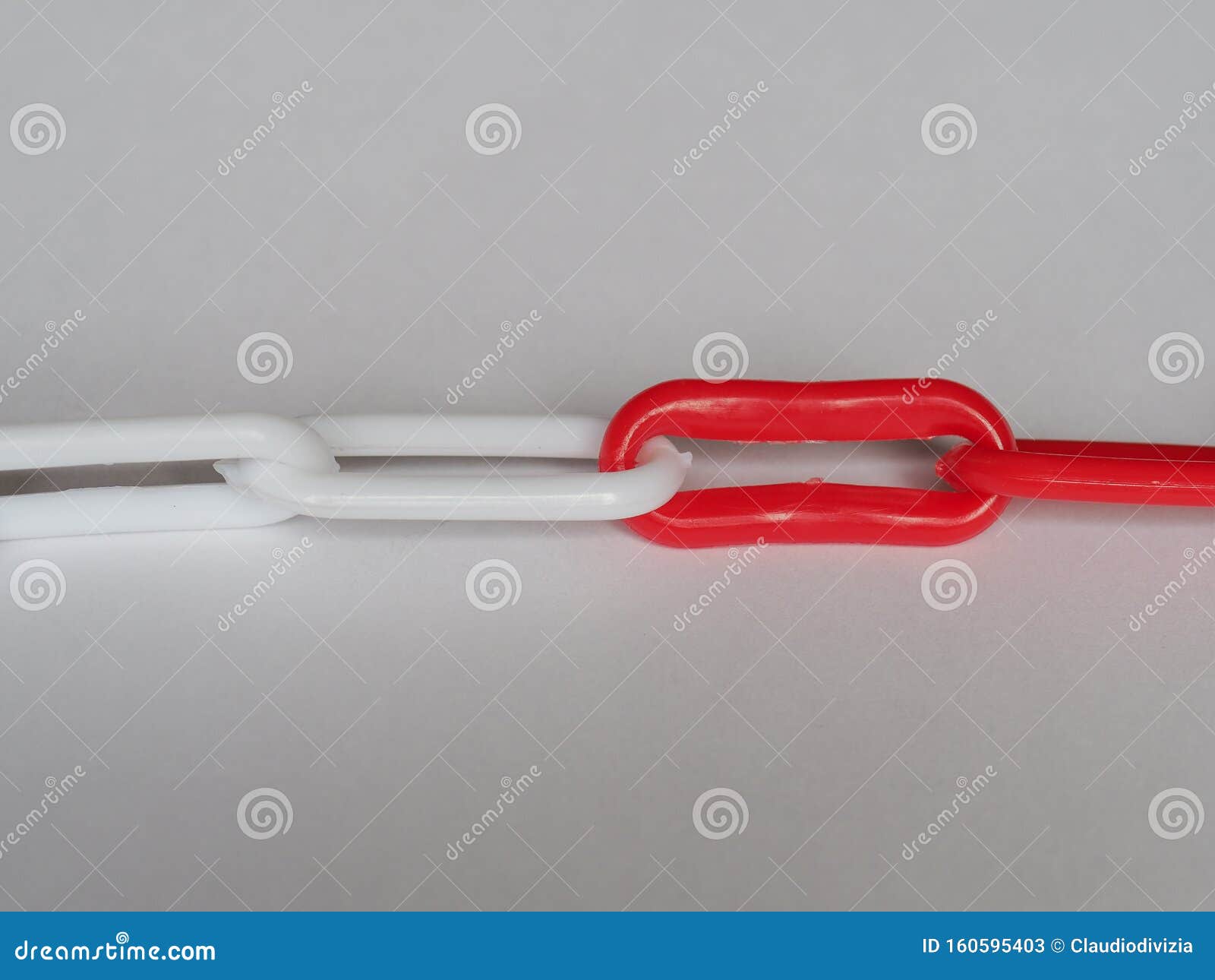 Red white warning chain stock image. Image of signal - 160595403