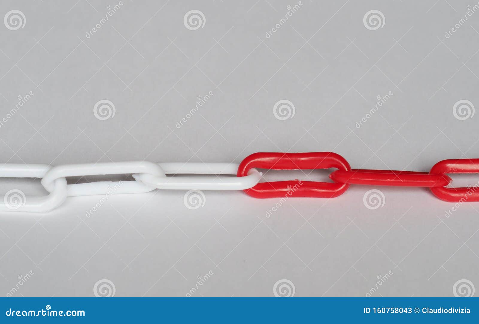Red white warning chain stock image. Image of plastic - 160758043