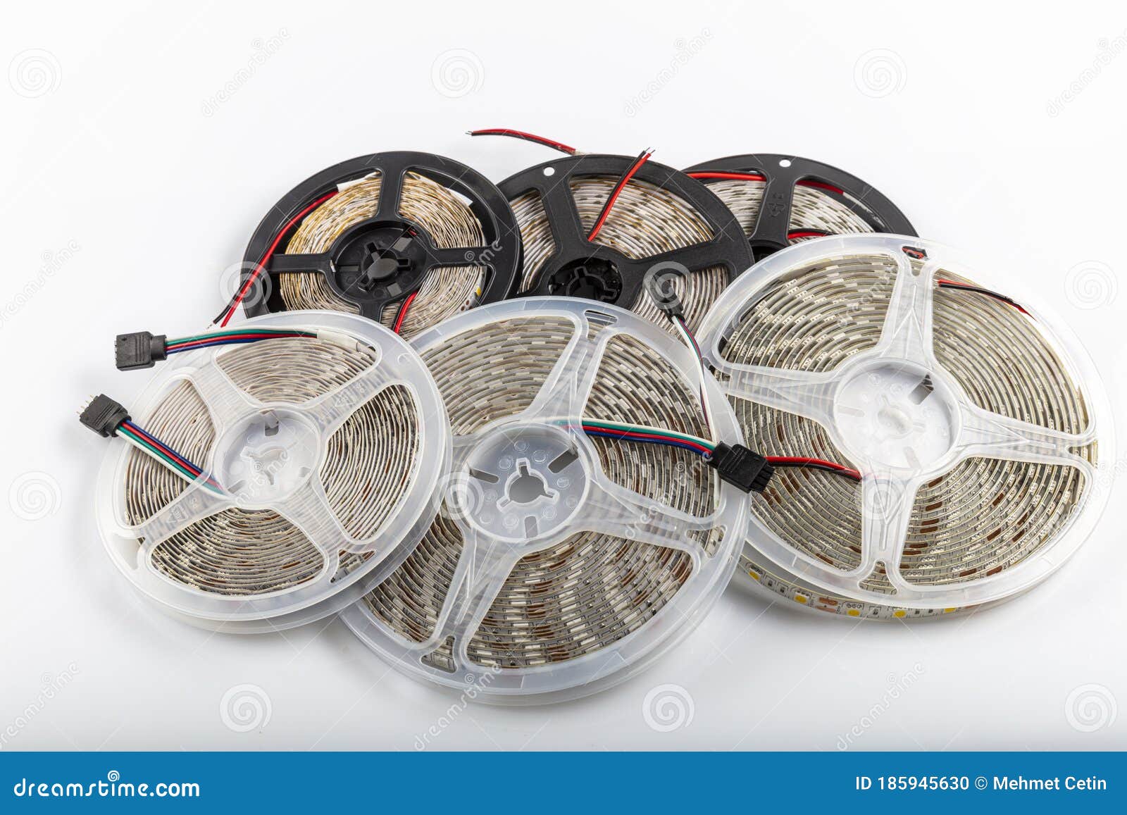 Plastic Reel with LED Strips for Lighting the Room. Led Lights Tape on ...