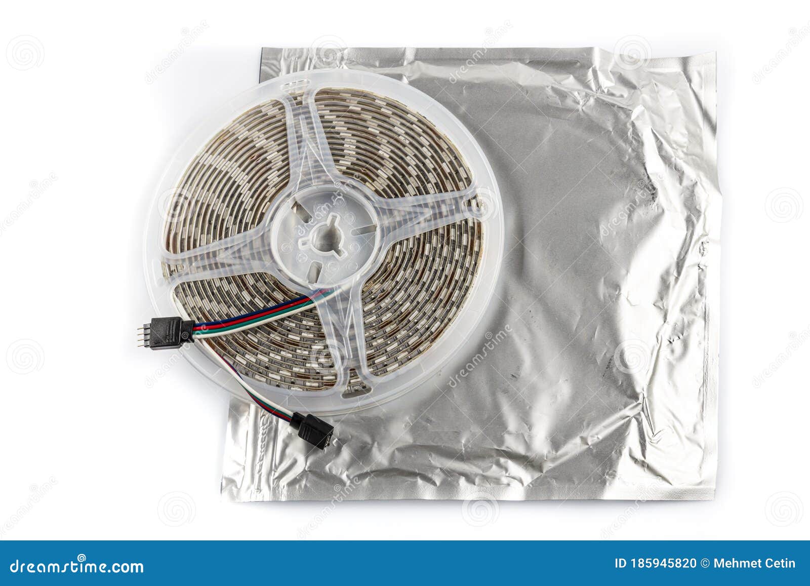 Plastic Reel with LED Strips for Lighting the Room. Led Lights Tape on ...