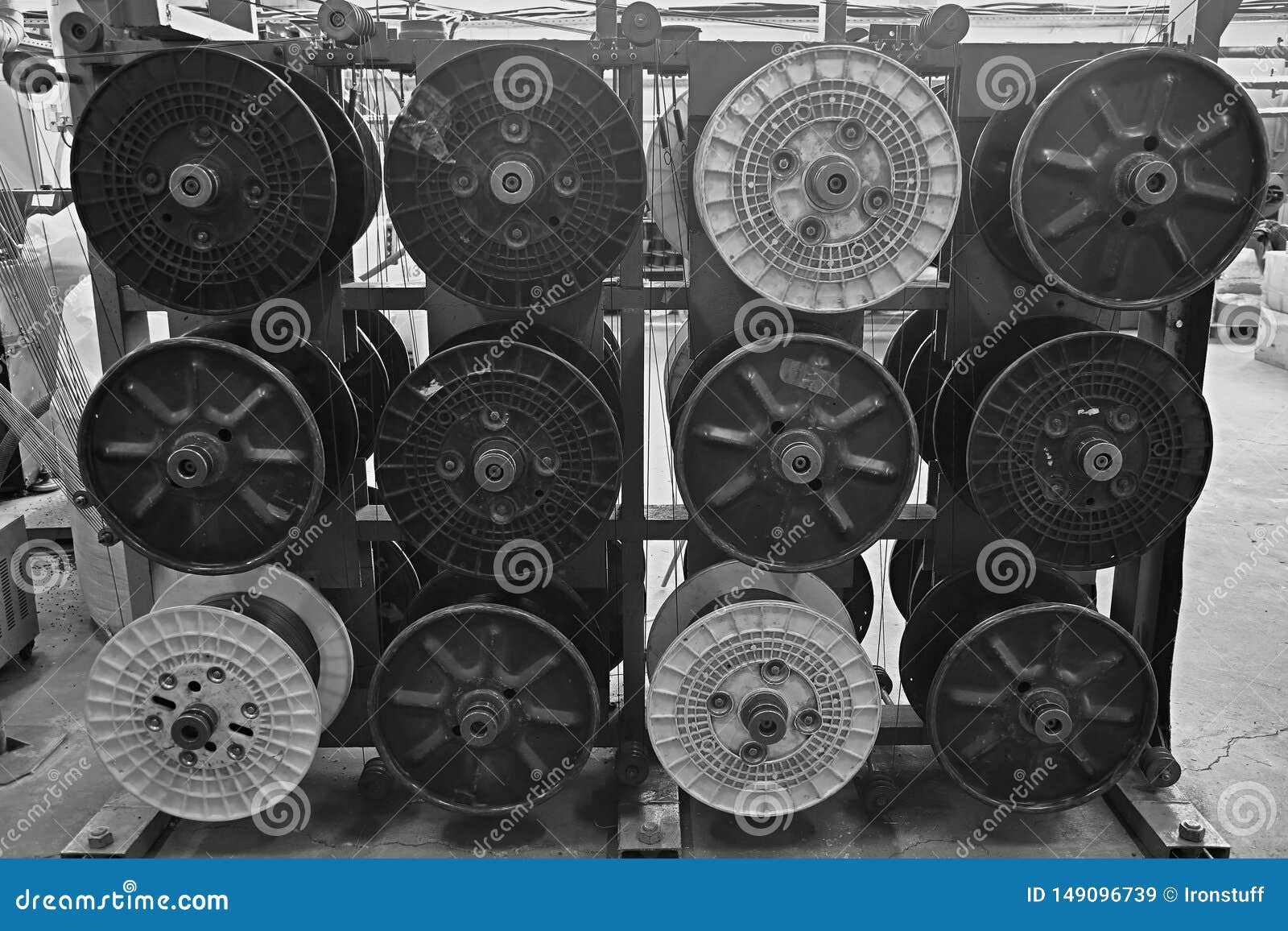 Plastic reels with cable stock image. Image of internet - 149096739