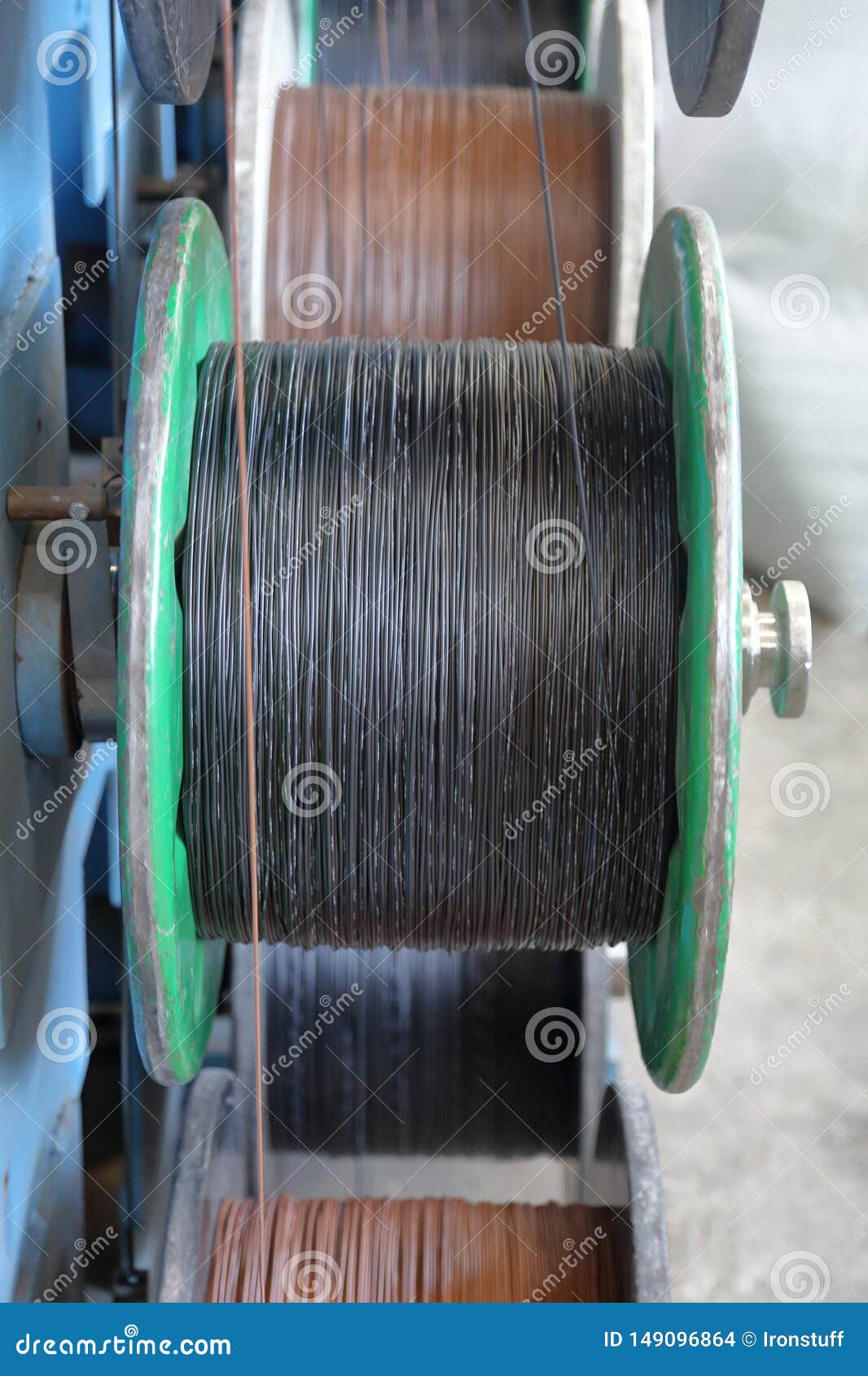 Plastic reels with cable stock photo. Image of wire - 149096864