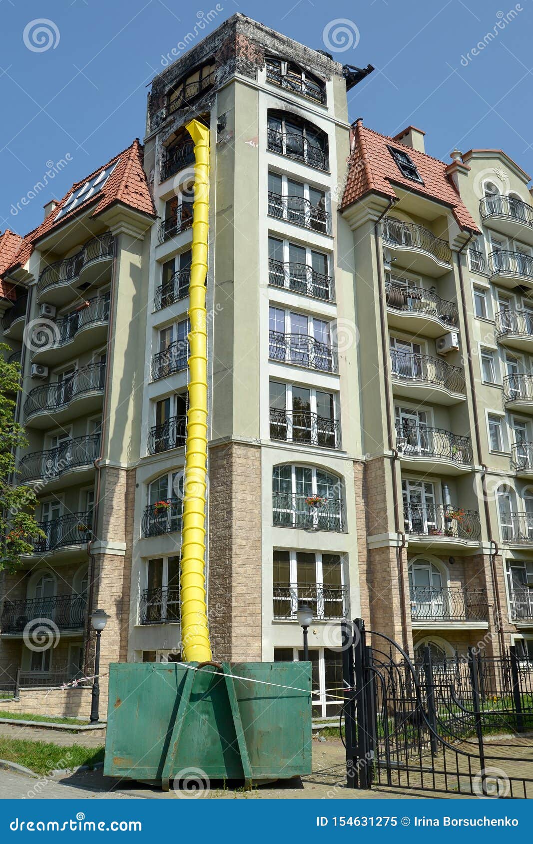 Plastic Refuse Chute Construction Section on Repair of the Residential ...