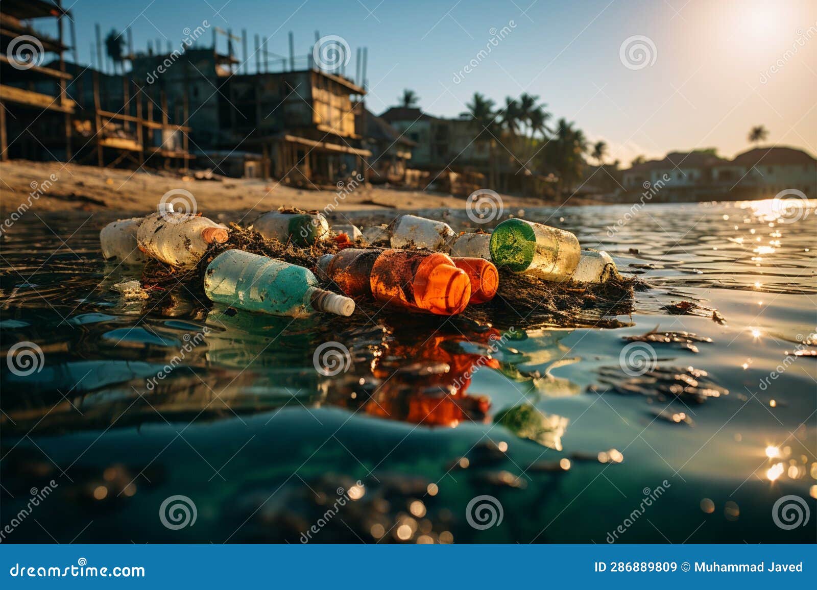 Plastic Remnants Scatter Beach, Underscoring Environmental Harm Caused ...