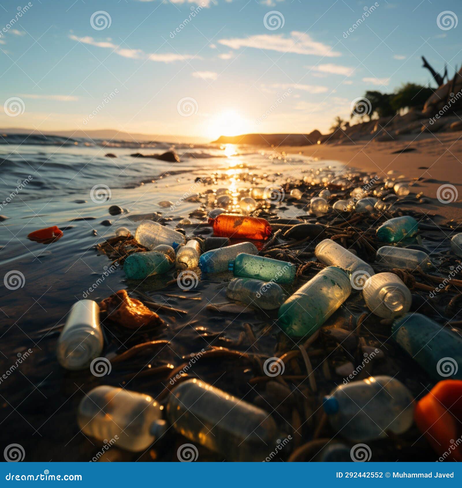 Plastic Remnants Scatter Beach, Underscoring Environmental Harm Caused ...