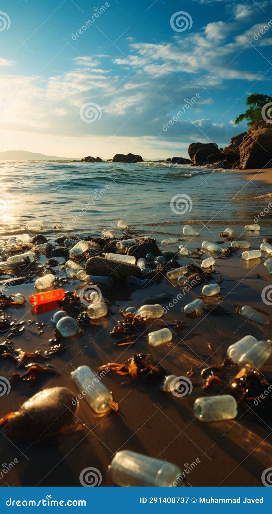 Plastic Remnants Scatter Beach, Underscoring Environmental Harm Caused ...
