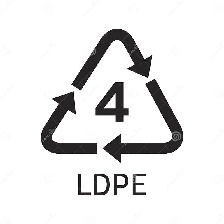 Plastic Resin Code. Icon of LDPE Stock Vector - Illustration of ...