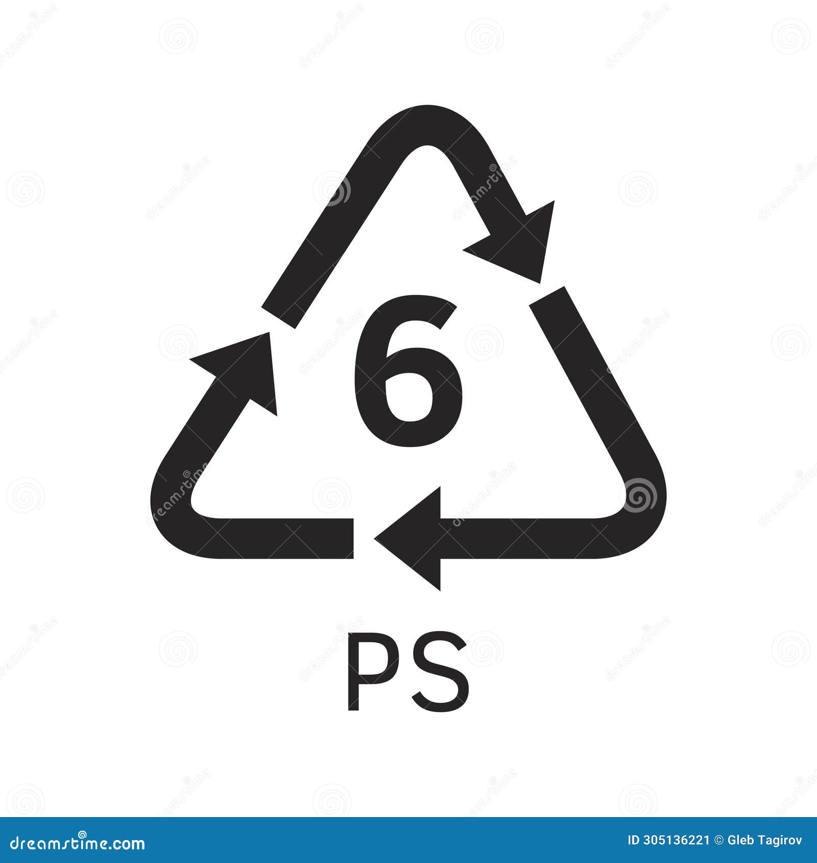 Plastic Resin Code. Icon of PS Stock Vector - Illustration of industry ...