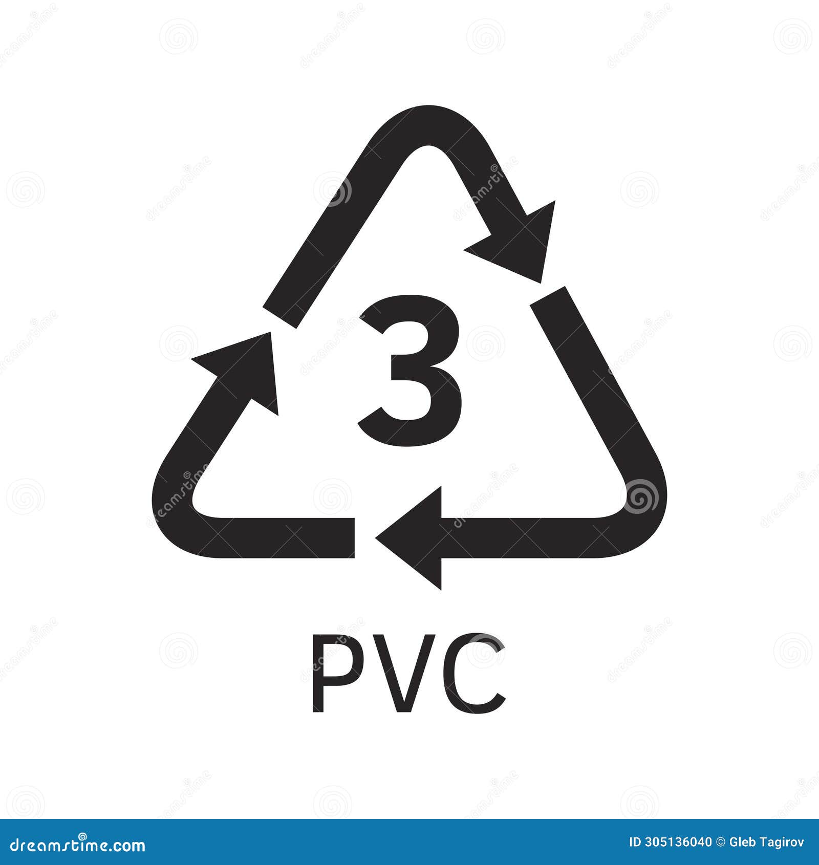 Plastic Resin Code. Icon of PVC Stock Vector - Illustration of ...
