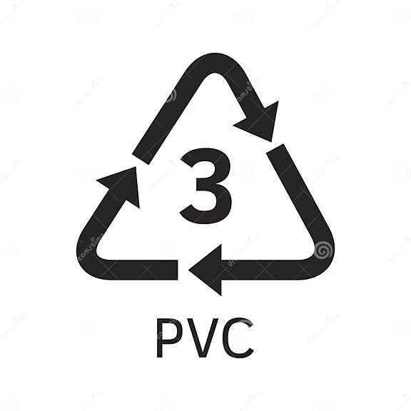 Plastic Resin Code. Icon of PVC Stock Vector - Illustration of ...