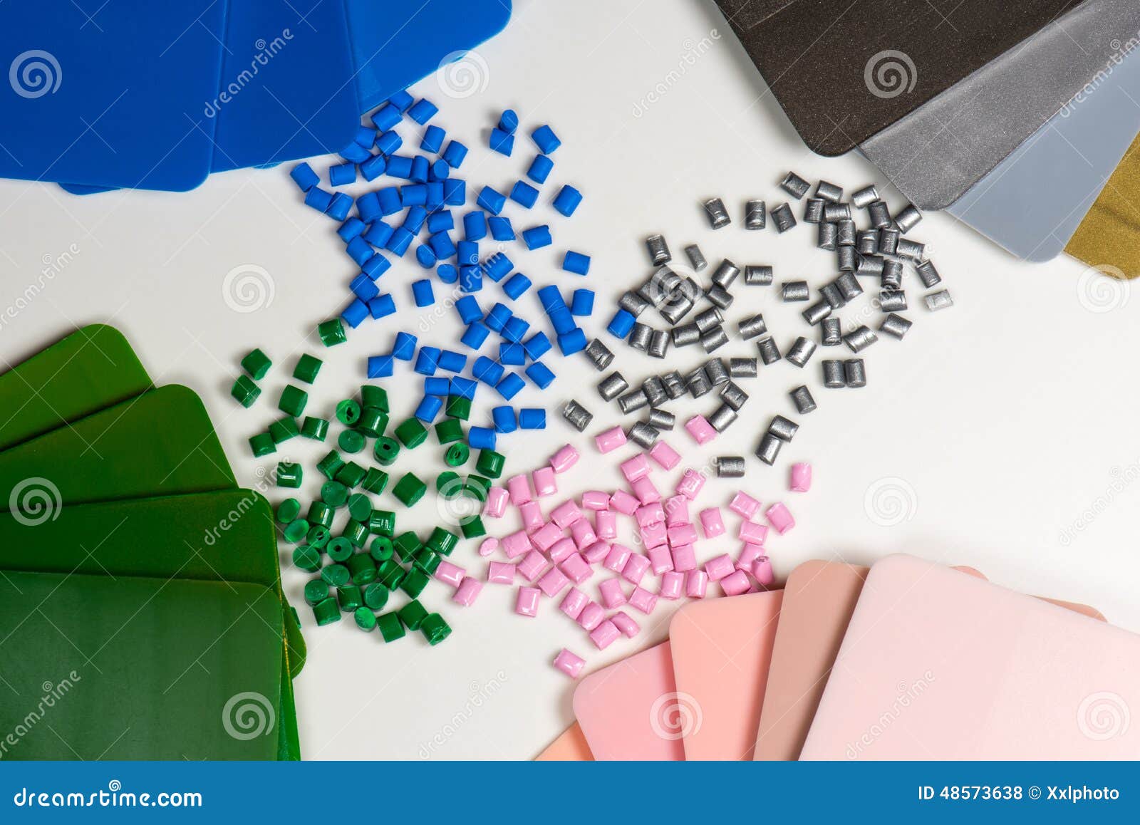 Plastic Resin with Color Samples Stock Photo - Image of colour ...