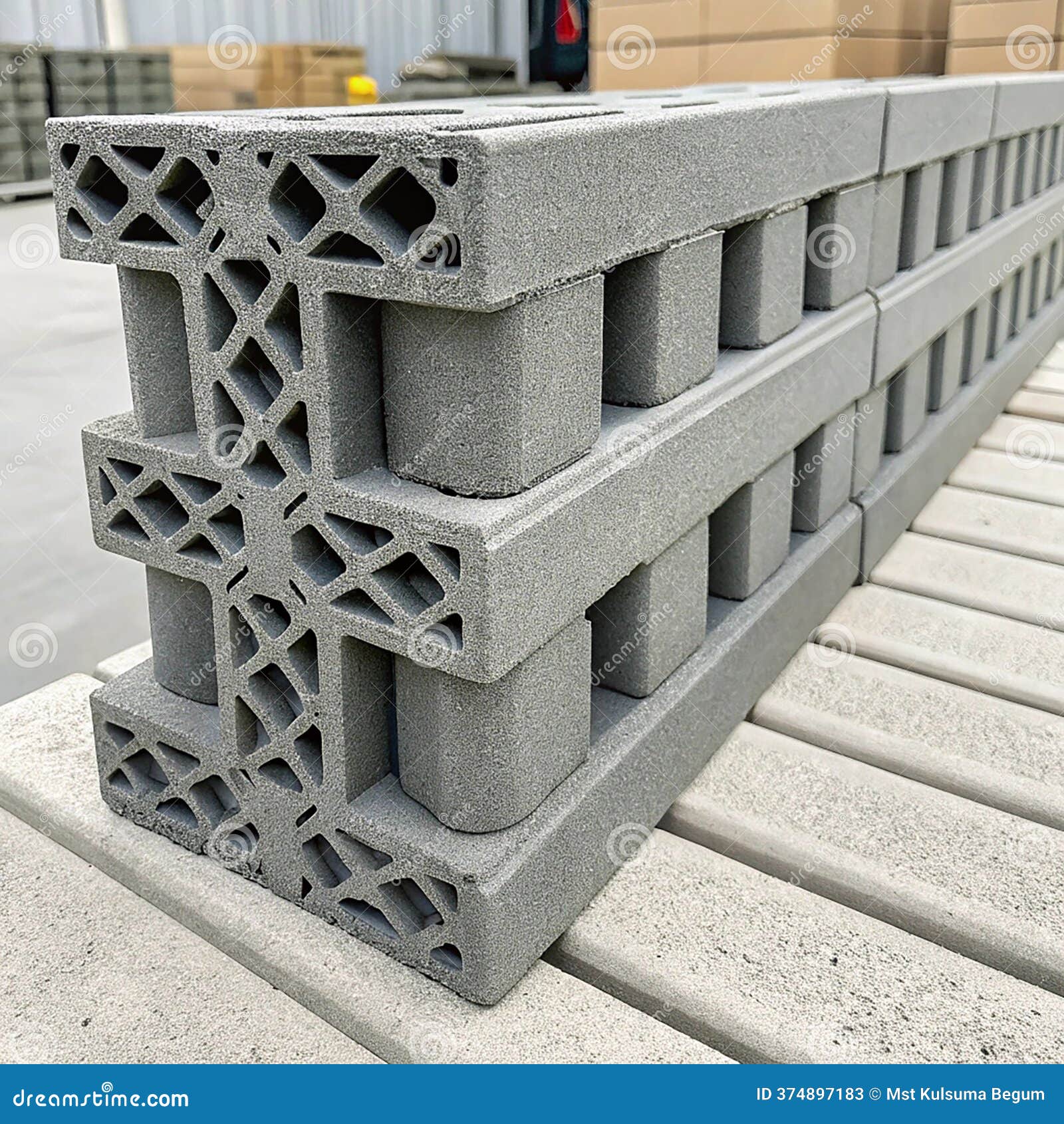 Plastic Retaining Wall Block With Interlocking Design Royalty-Free ...