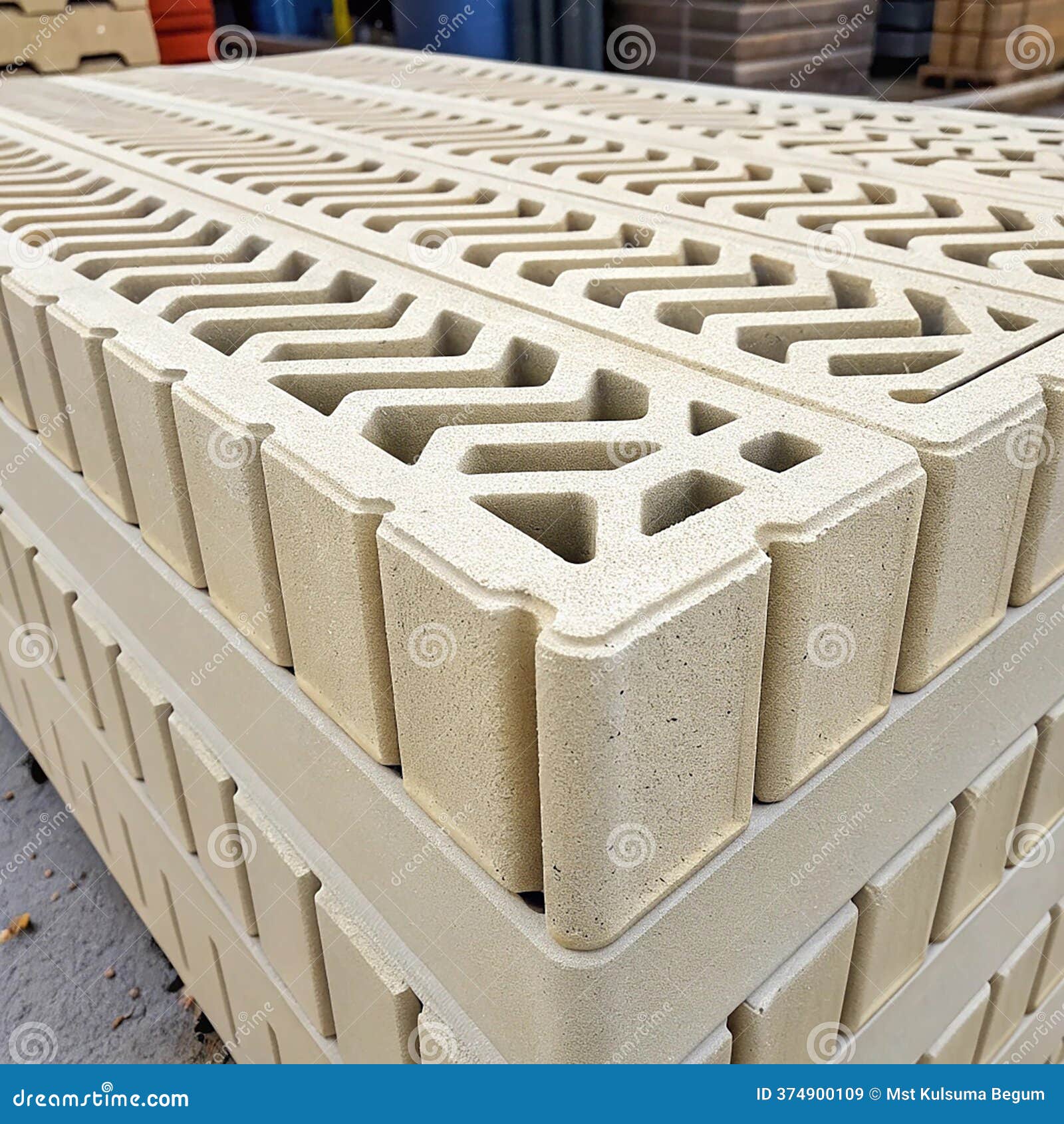 Plastic Retaining Wall Block With Interlocking Design Royalty-Free ...