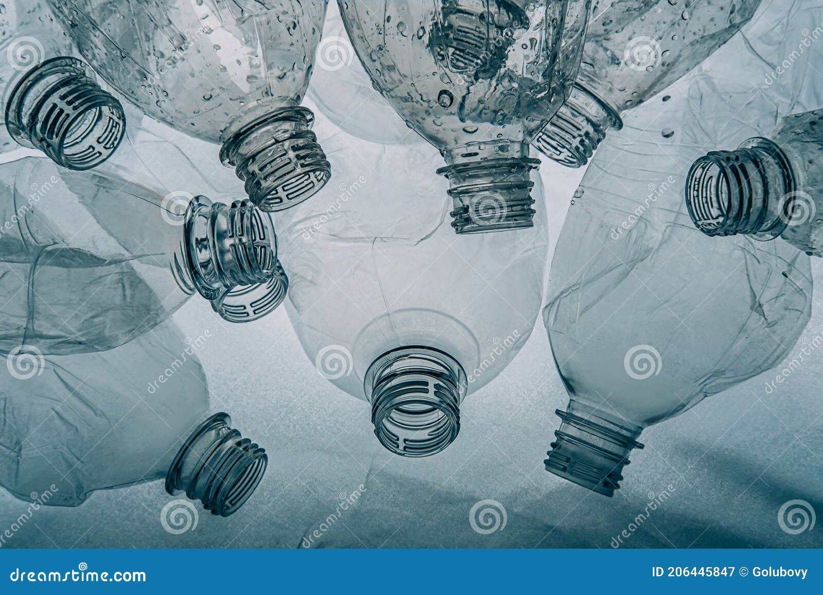 Plastic Reuse Waste Management Wet Clean Bottles Stock Image - Image of ...