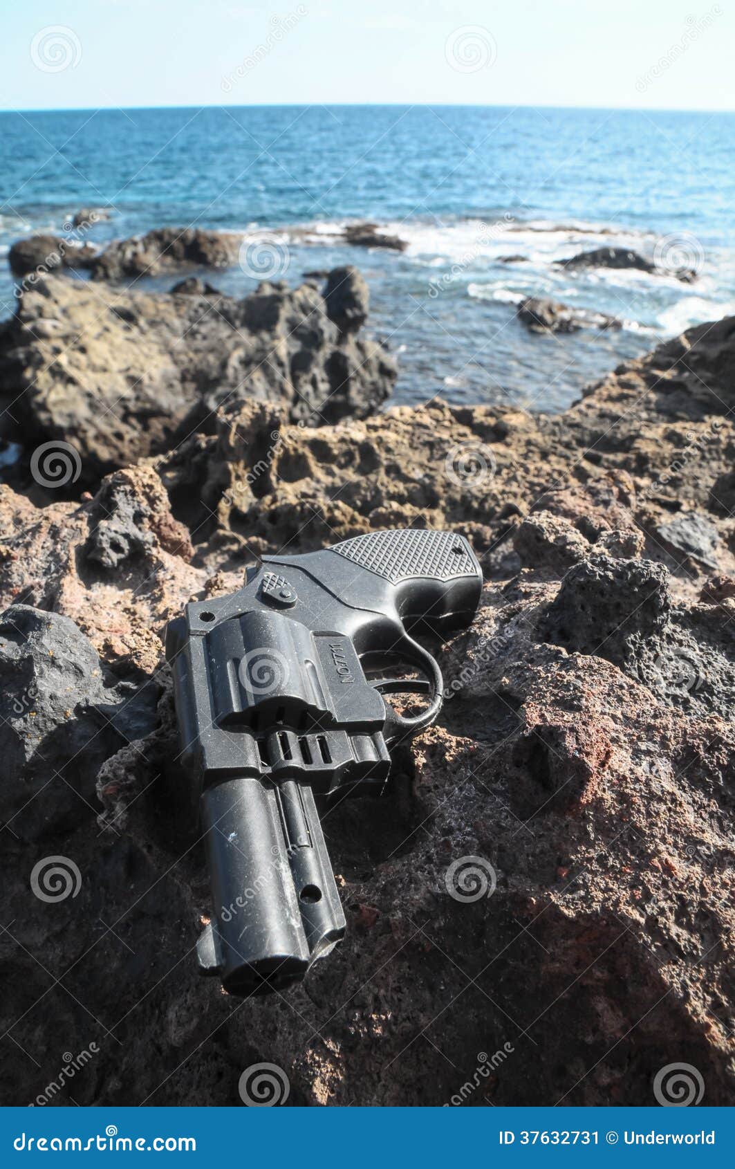 Plastic Revolver Gun stock image. Image of army, object - 37632731