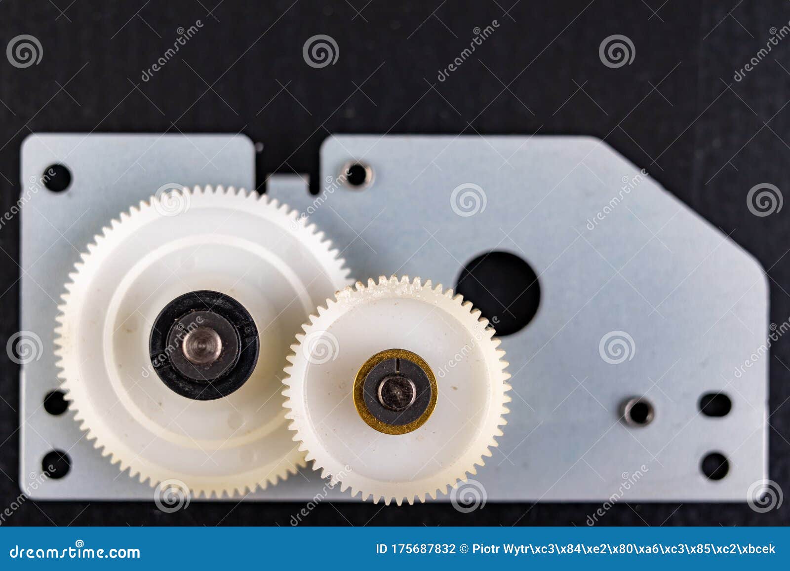 Plastic Ribbed Wheels. Gearbox in Home Appliances Stock Photo - Image ...