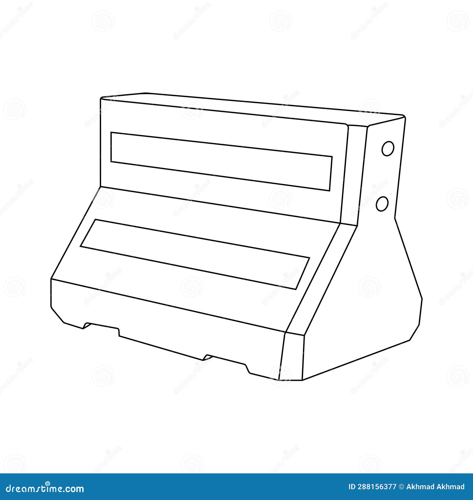 Plastic road divider icon stock vector. Illustration of stone - 288156377