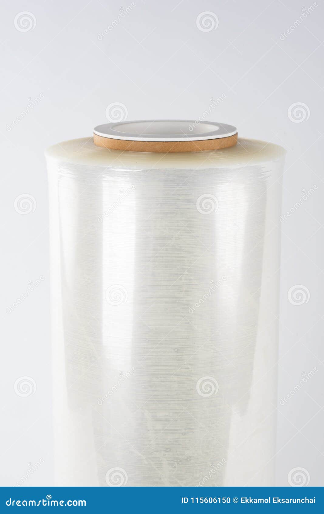 The Plastic Roll for Wrap and Seal Food. Stock Photo - Image of circle ...