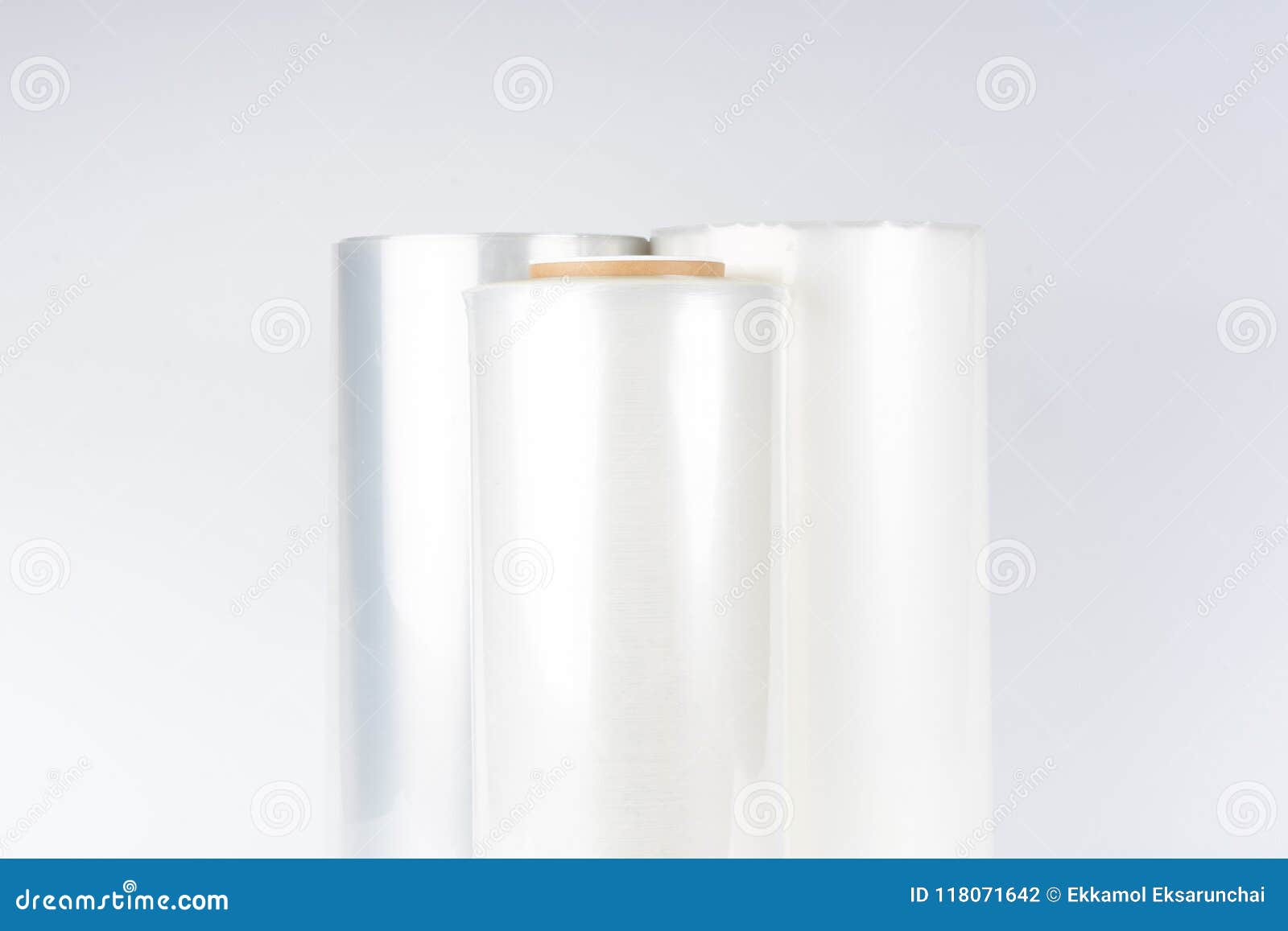The Plastic Roll for Wrap and Seal Food. Stock Photo - Image of ...