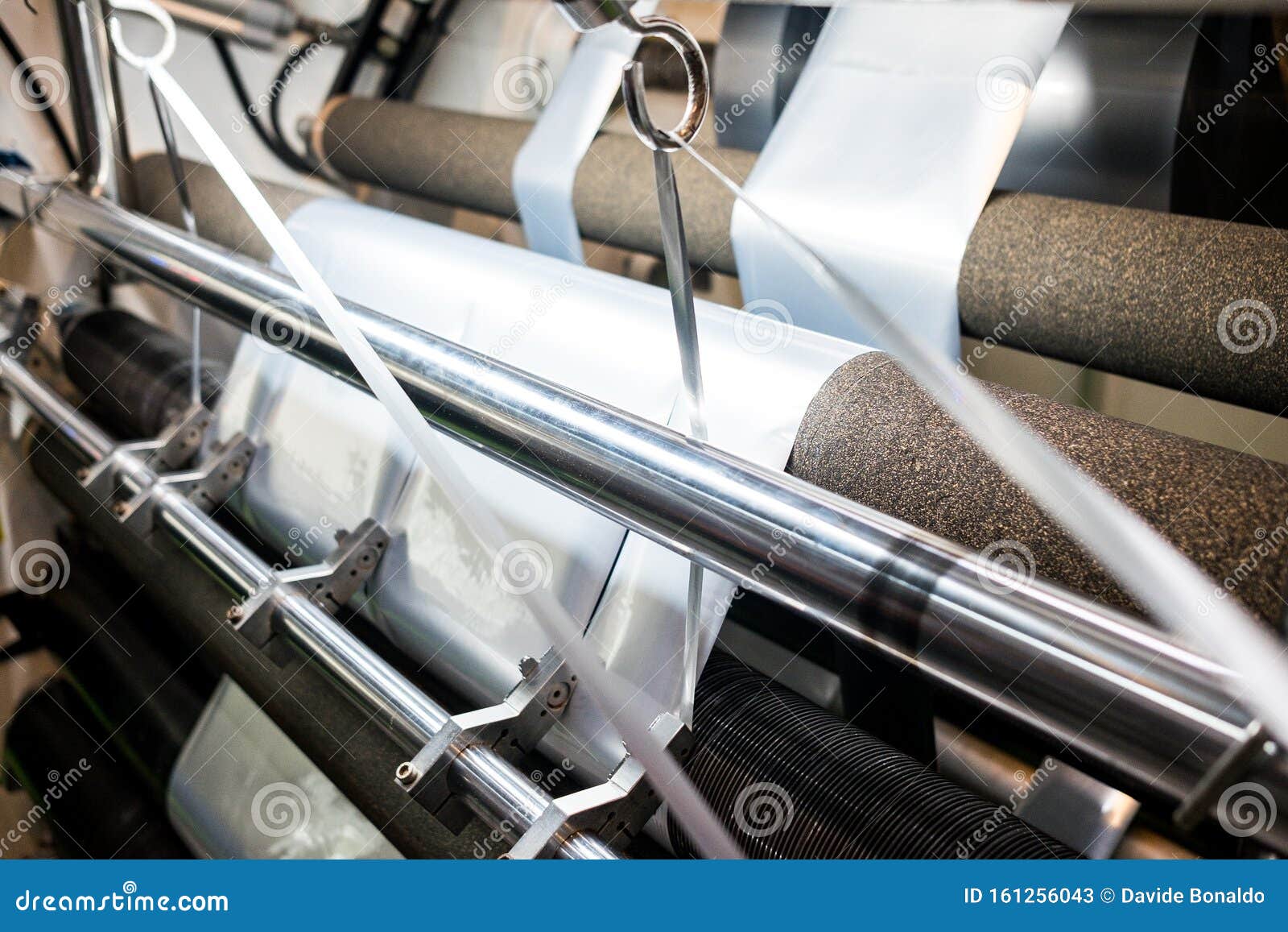 Plastic Rolls Inside Plastic Packaging Factory with Industrial Machine ...