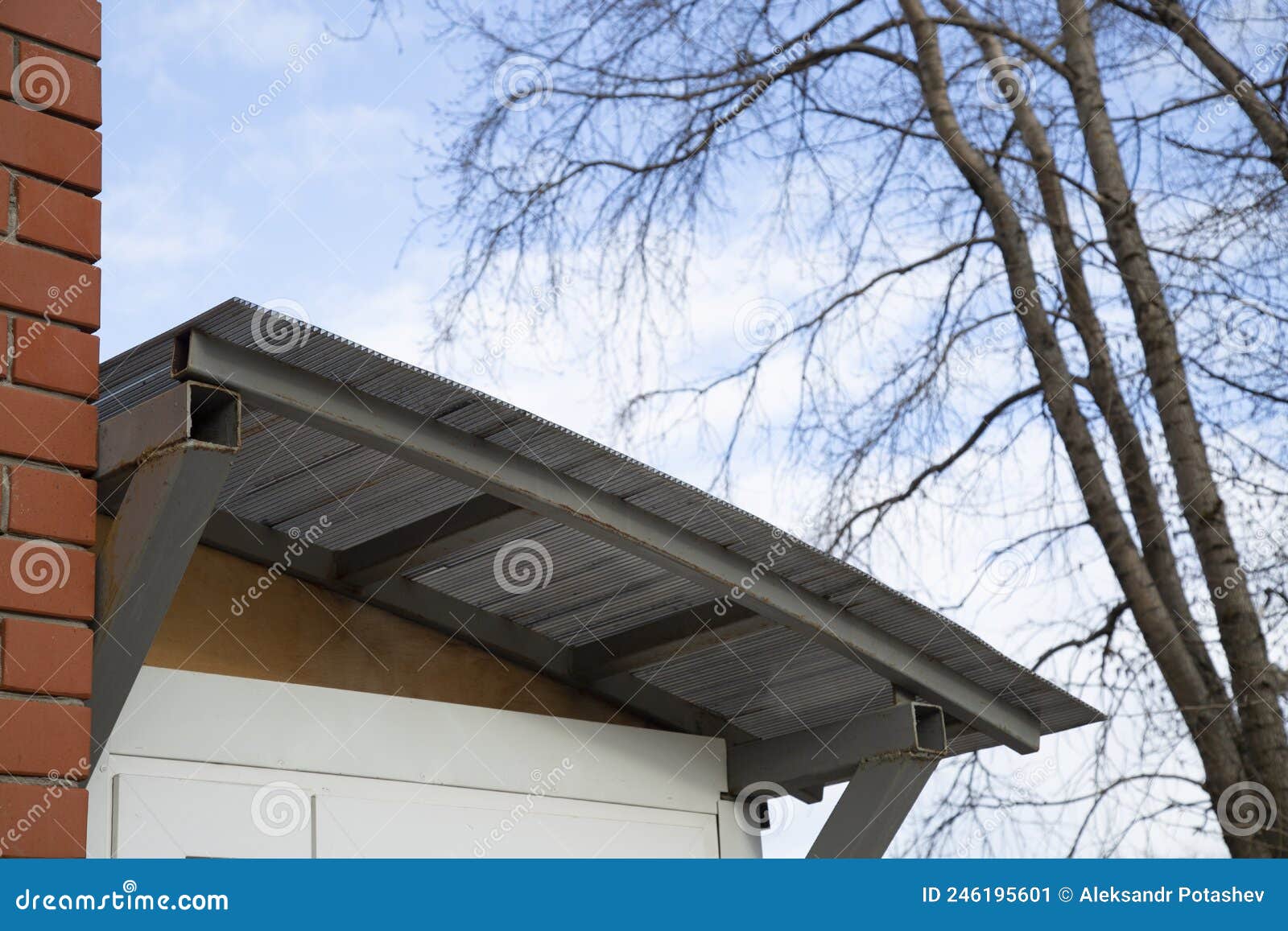Plastic Roof on the Porch of the House.Modern Solutions for the Roof ...
