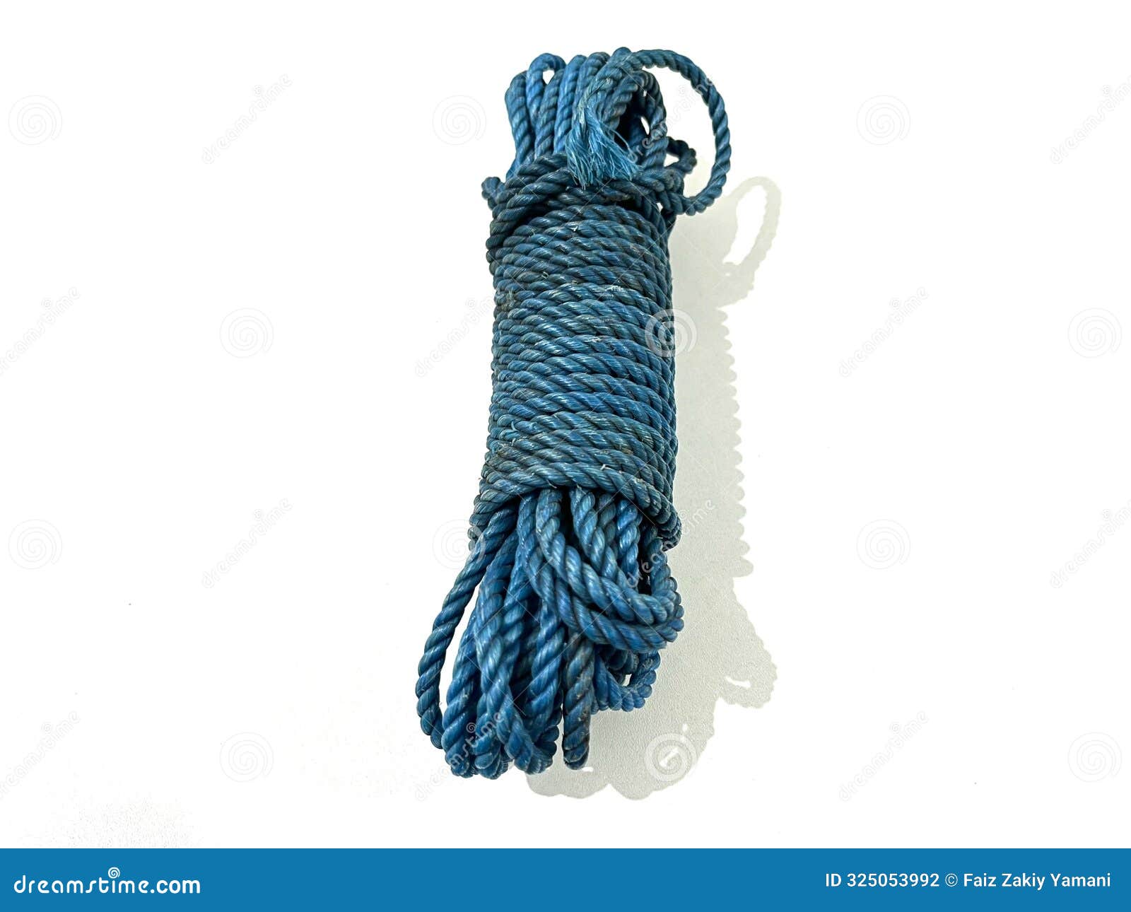 Plastic Rope Isolated on White Background Stock Photo - Image of roll ...