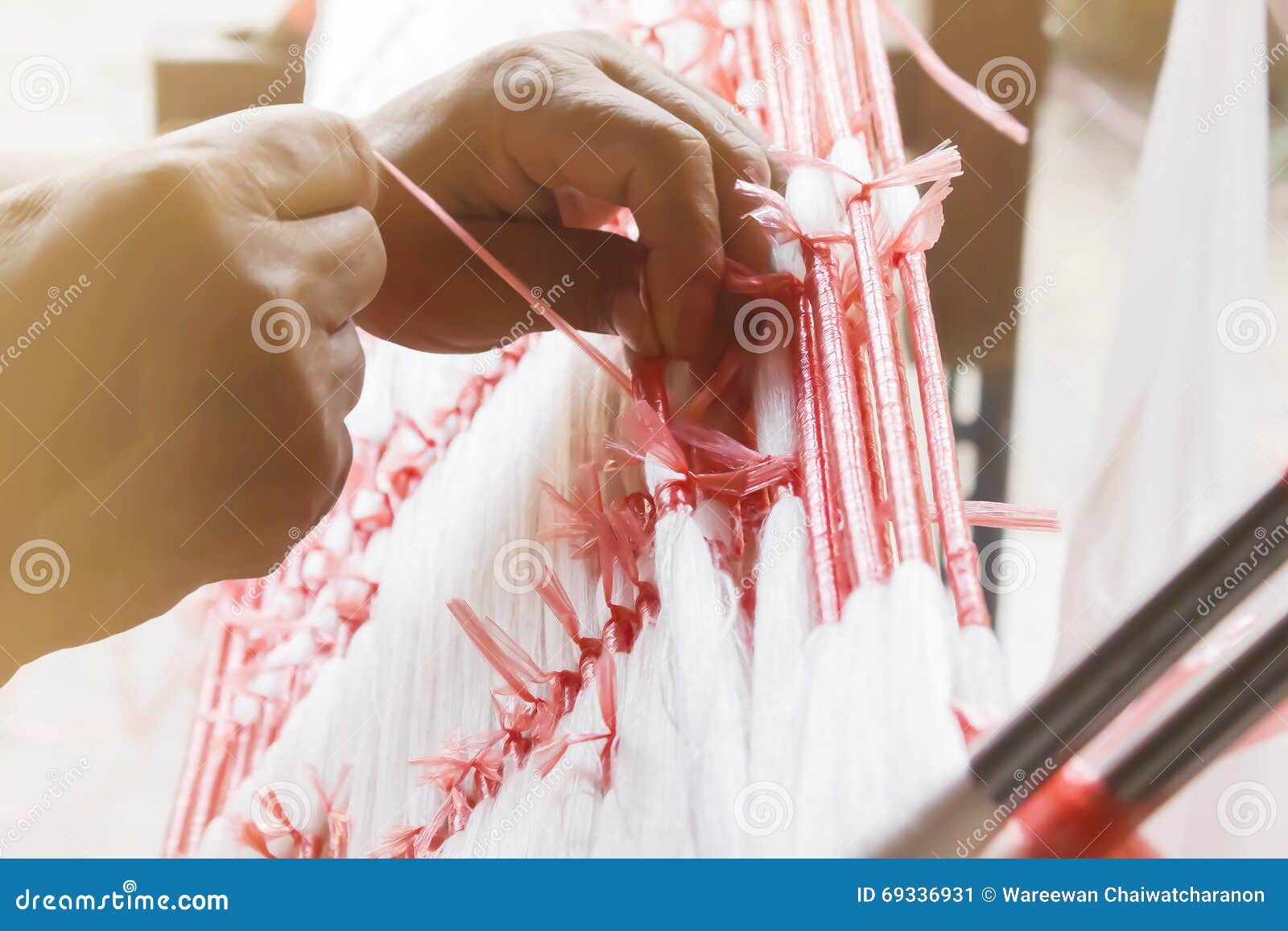 Plastic Rope Tied on Thread by Handmade, Old Folk Way Silk Thread ...