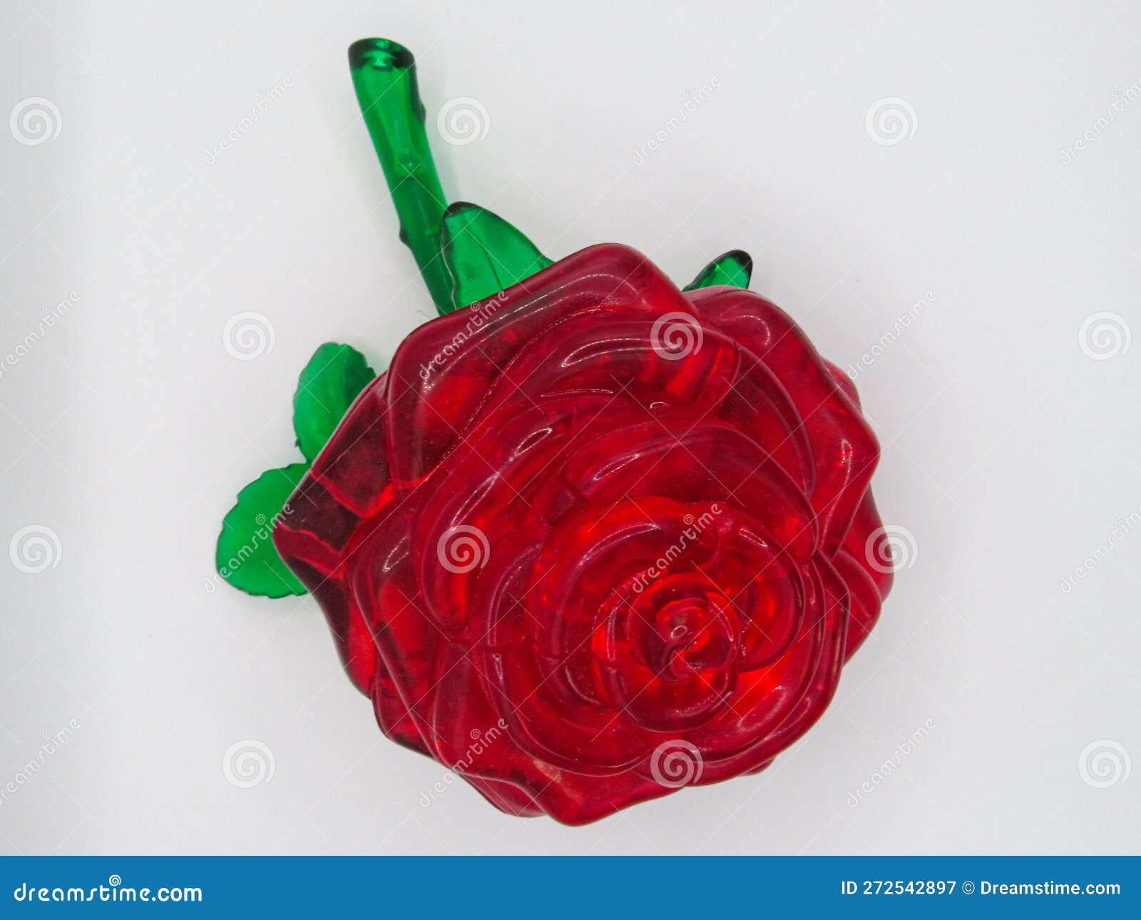 Plastic Rose Puzzle on White Background: a Symbol of Fragile Romance ...