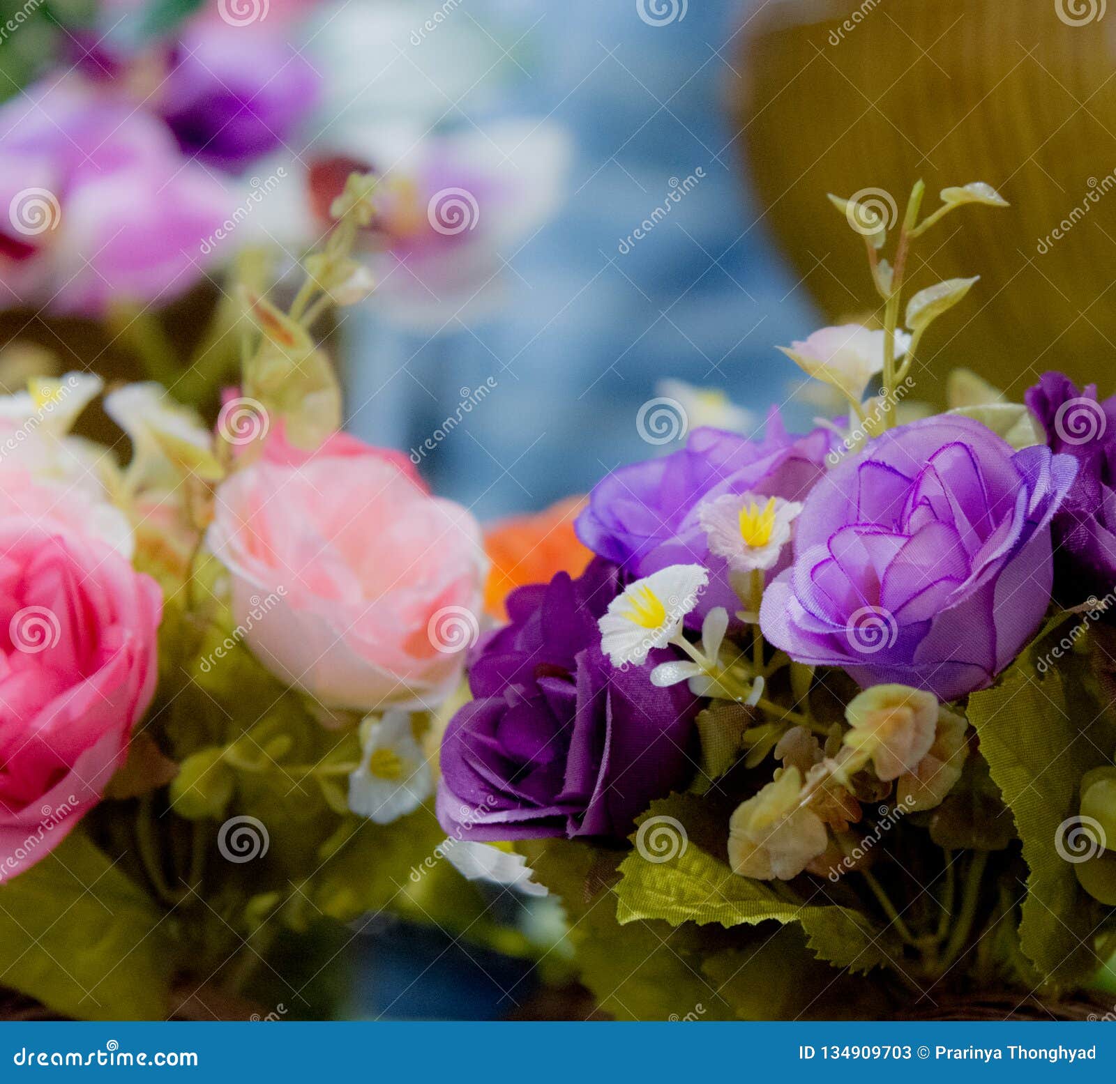 Plastic Roses Flowers Background Stock Image - Image of bunch, flowers ...