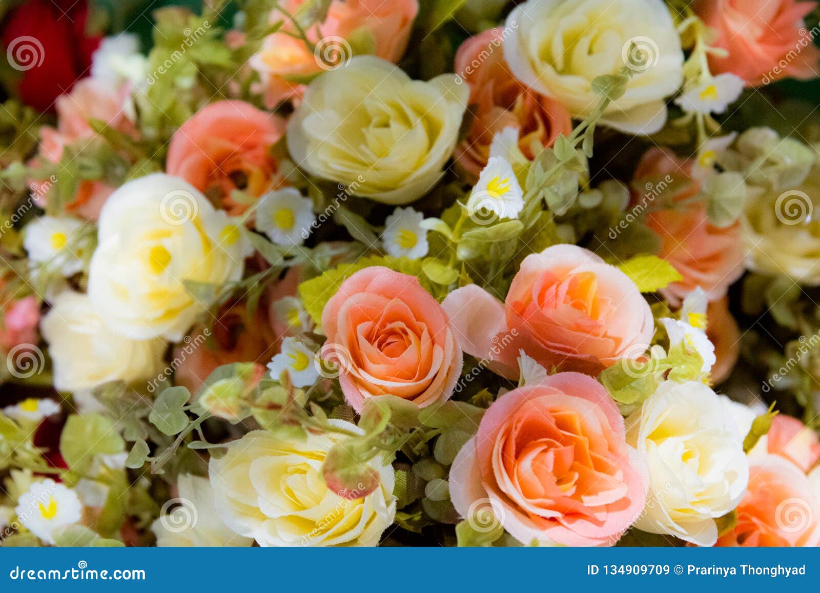 Plastic Roses Flowers Background Stock Image - Image of design ...