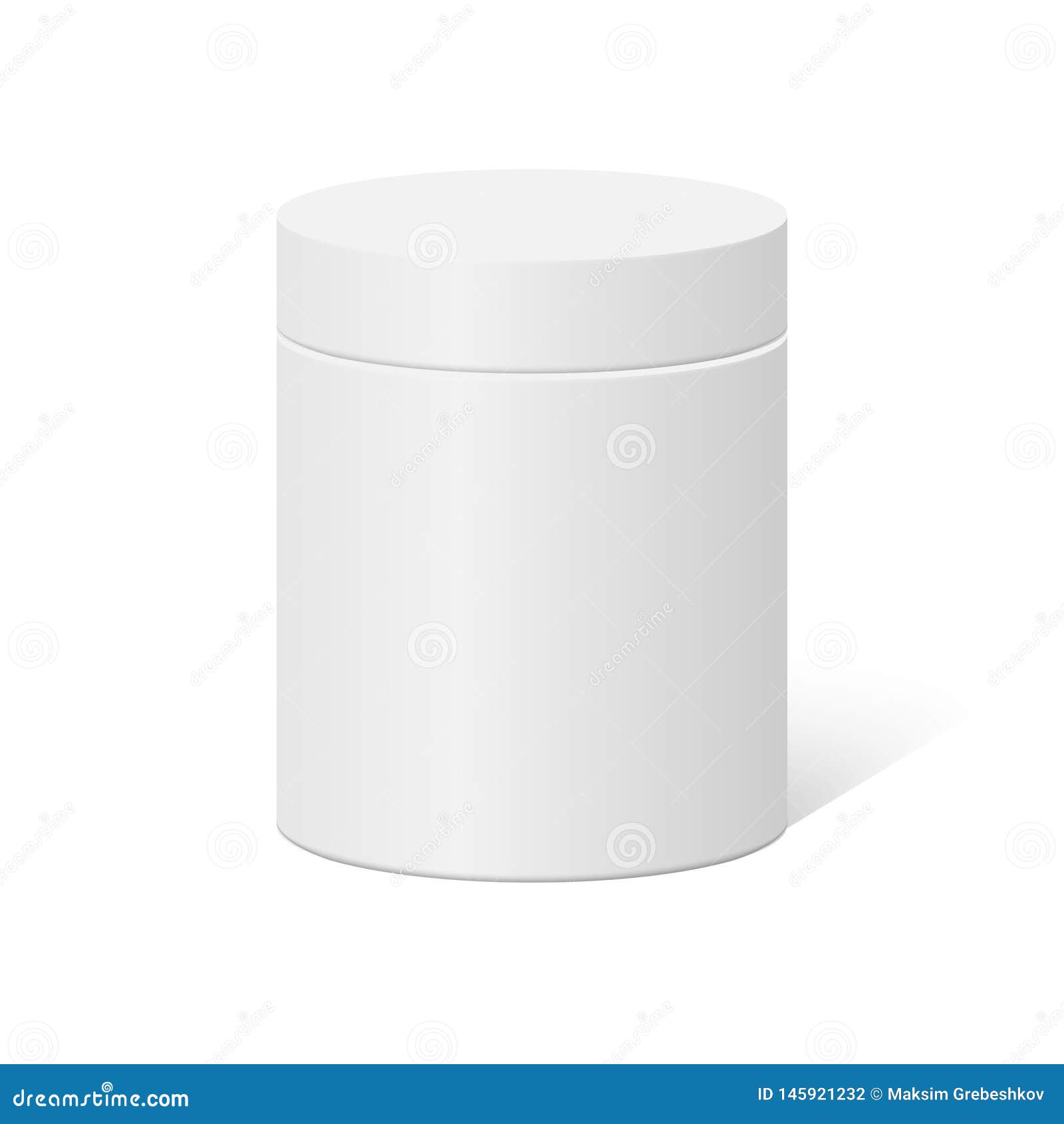 Plastic Round Container Box Stock Illustration - Illustration of dairy ...
