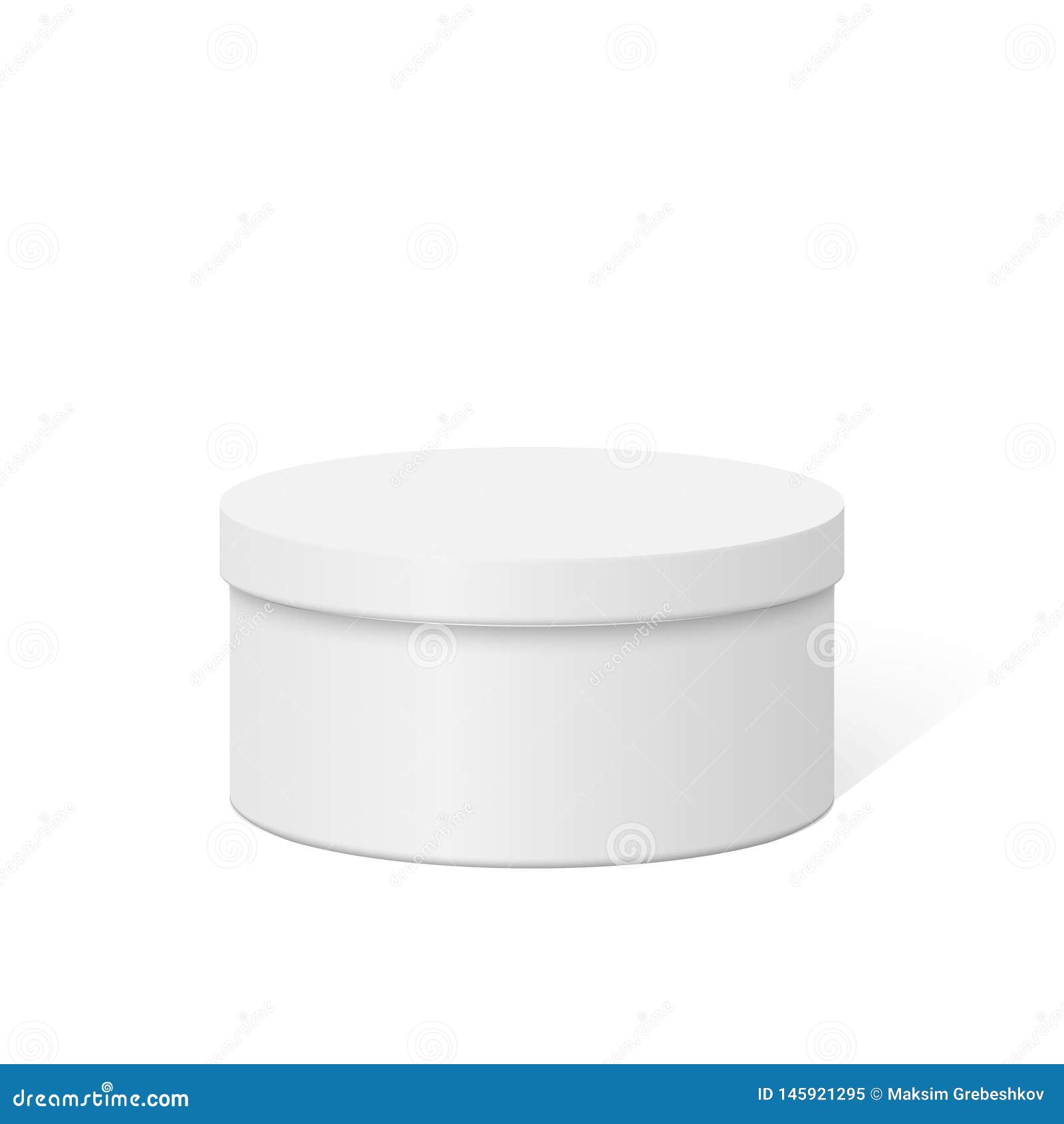 Plastic Round Container Box Stock Illustration - Illustration of cream ...
