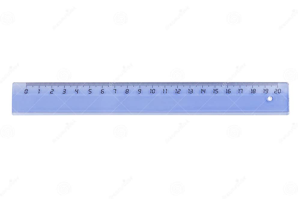 Plastic Ruler Isolated on White Stock Photo - Image of transparent ...