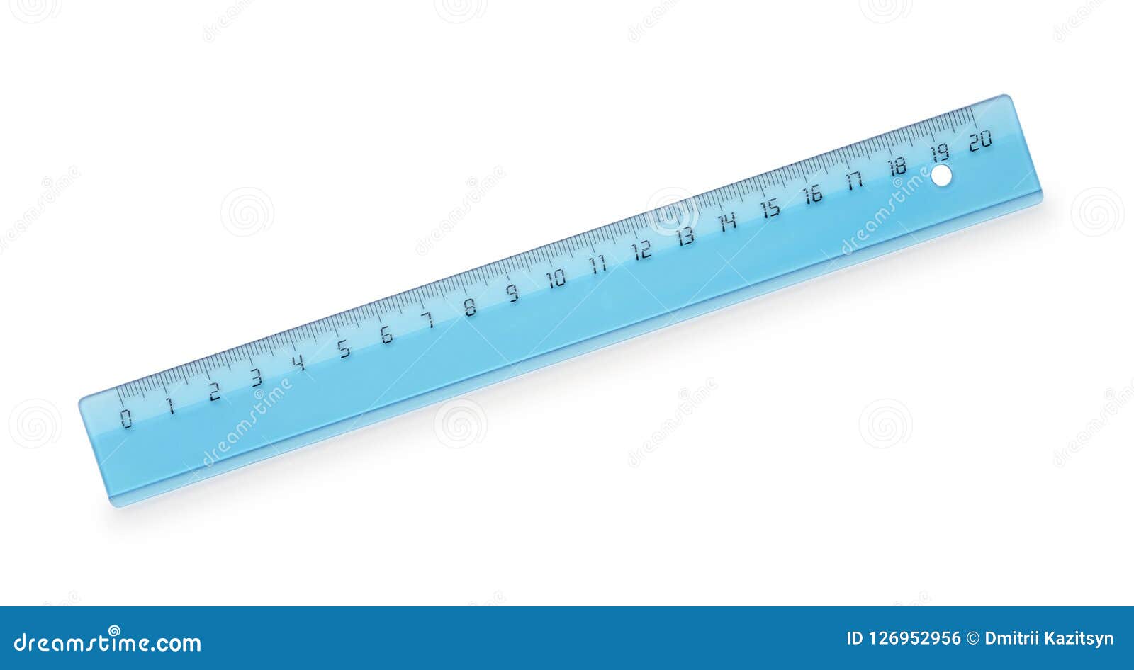 Plastic Ruler Isolated on White Stock Photo - Image of length, blue ...