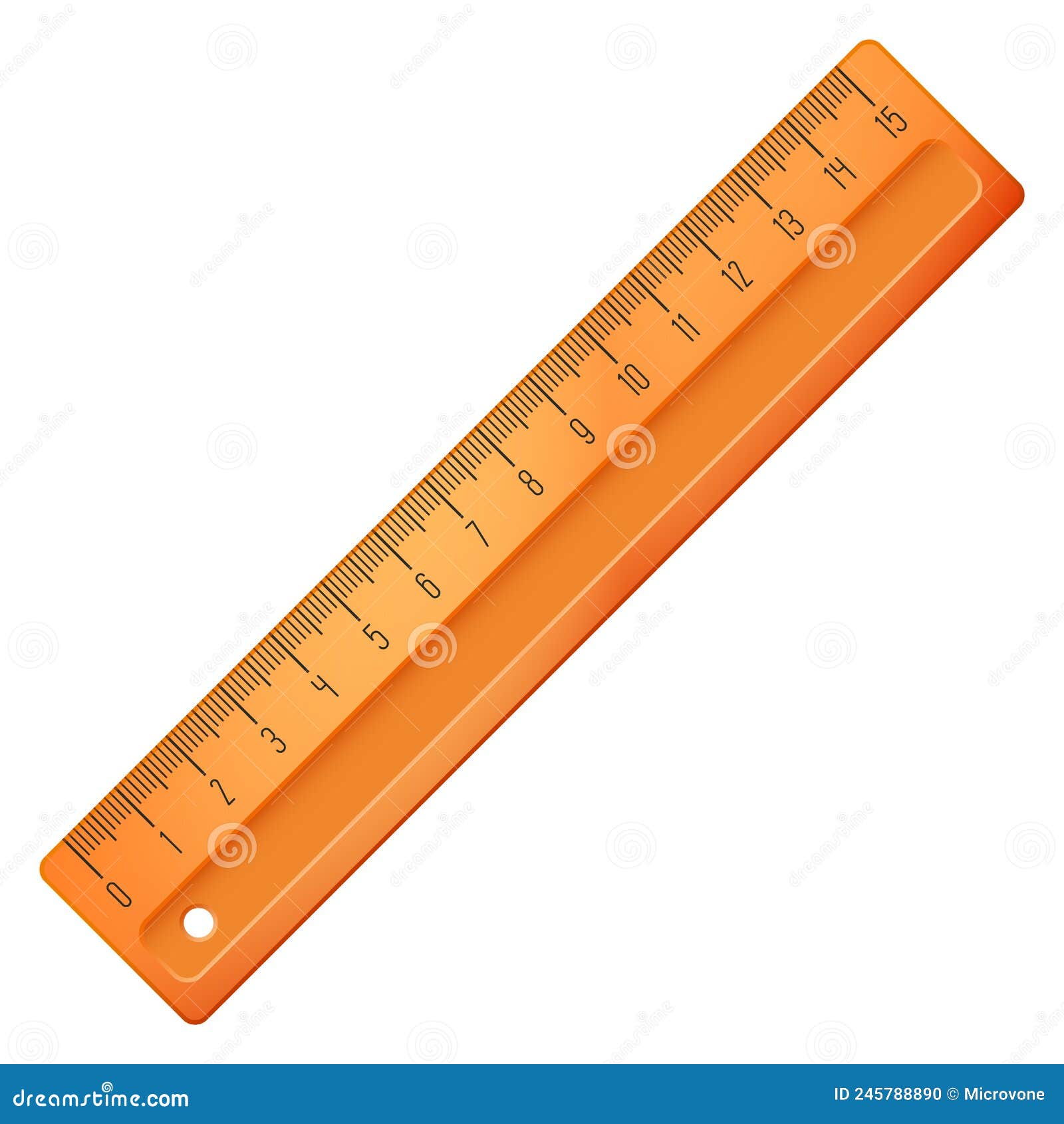 Plastic Ruler. School Measure Tool. Scale Instrument Vector ...
