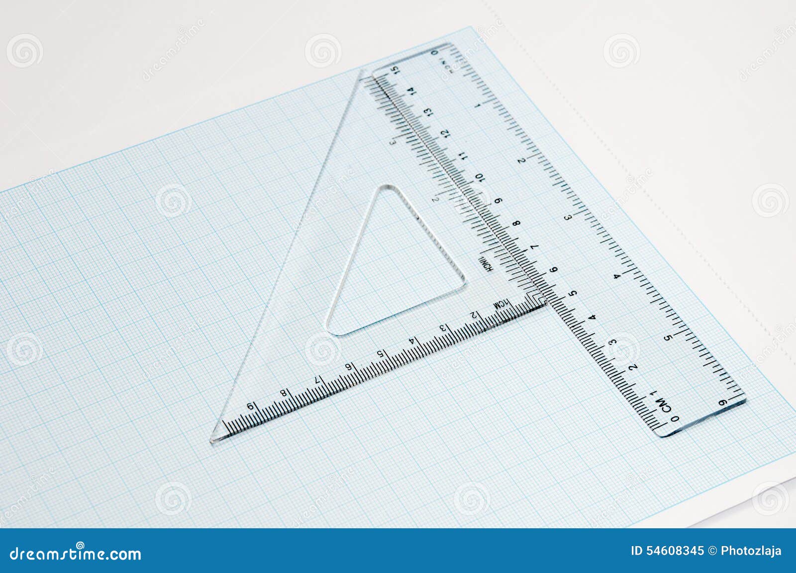 PLASTIC RULERS MILIMETER PAPER GRAPHIC ARCHITECTURE Stock Image - Image ...