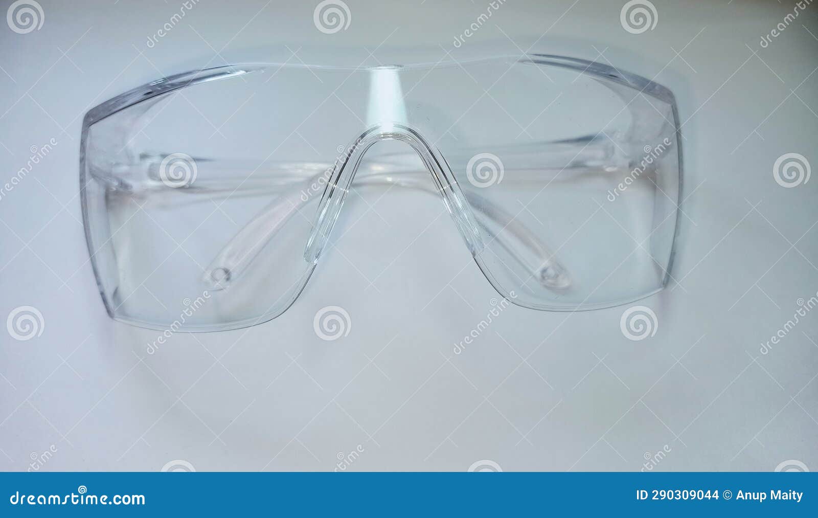 Plastic Safety Goggles for Human Eye on White Background Stock Photo ...