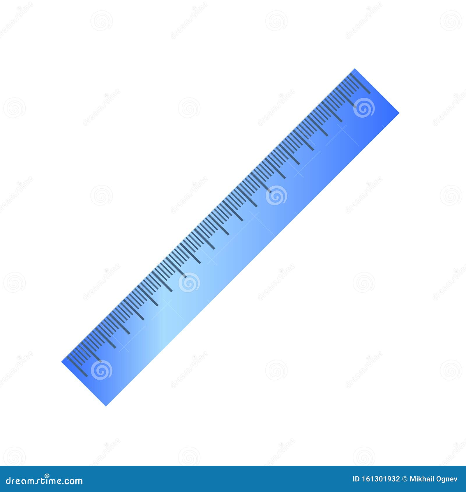 Plastic School Drawing Ruler. Stock Vector - Illustration of blue ...