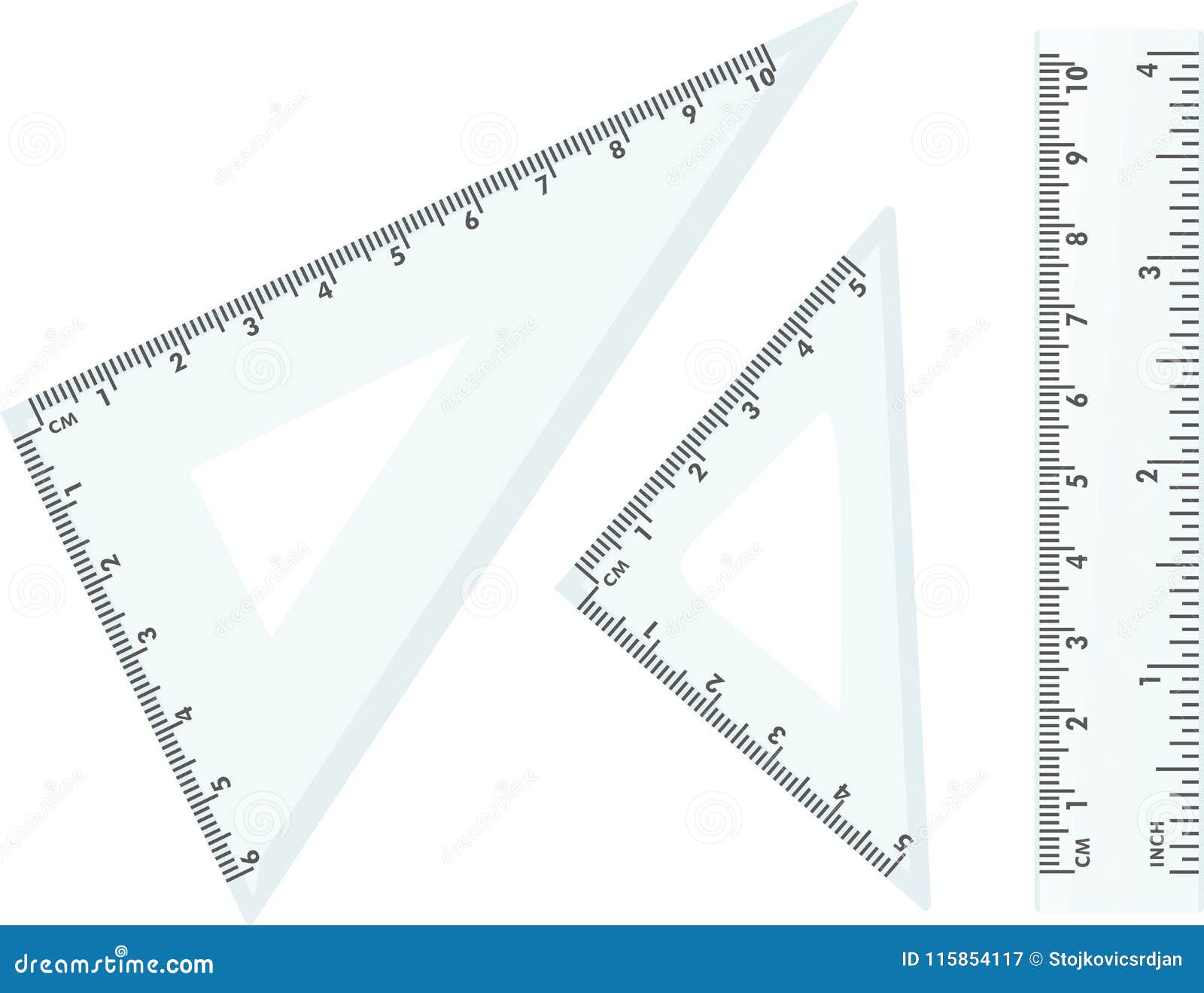 Plastic School Triangle And Ruler Cartoon Vector | CartoonDealer.com ...