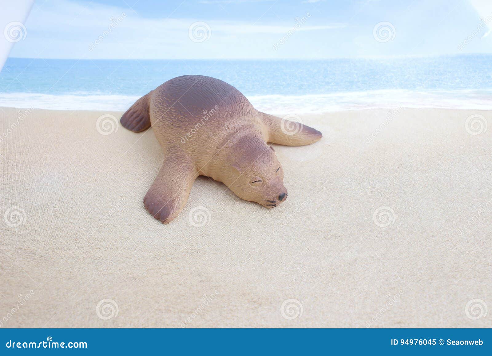 Plastic Sea Lion Toy with Figure Stock Image - Image of doll, animal ...