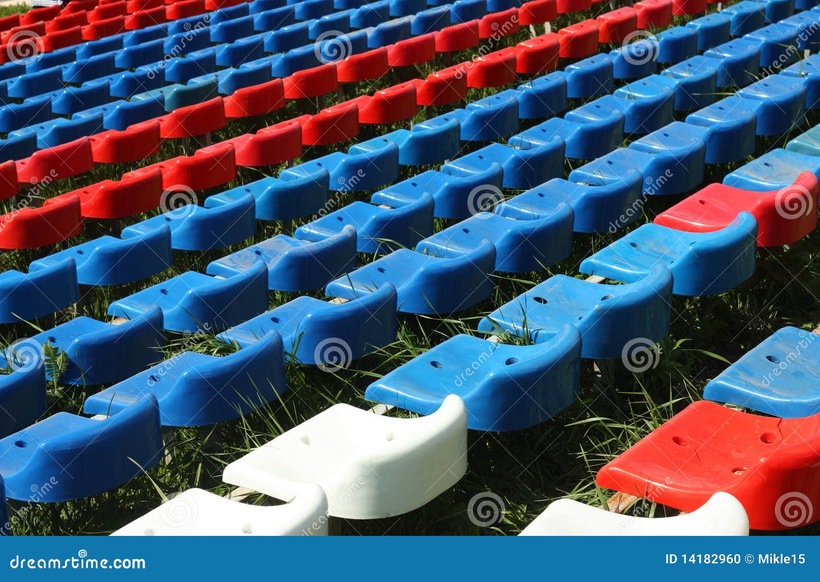 Plastic seats color. stock photo. Image of sunlight, furniture - 14182960