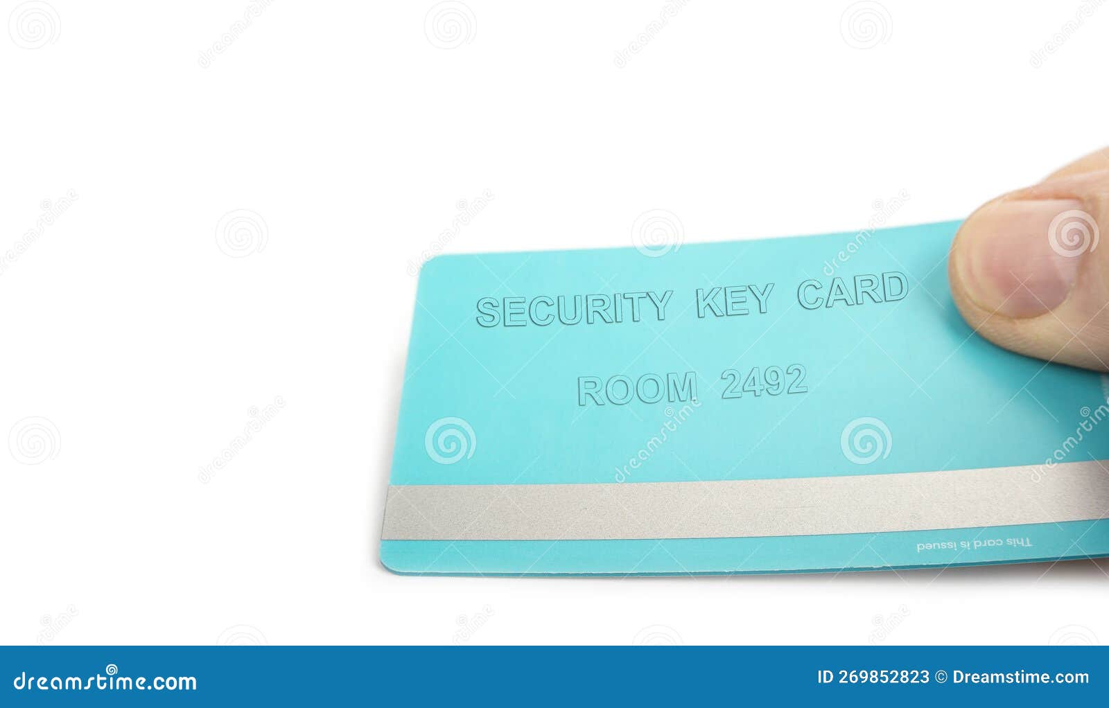 Plastic Security Key Card Room Opener on a White Stock Image - Image of ...