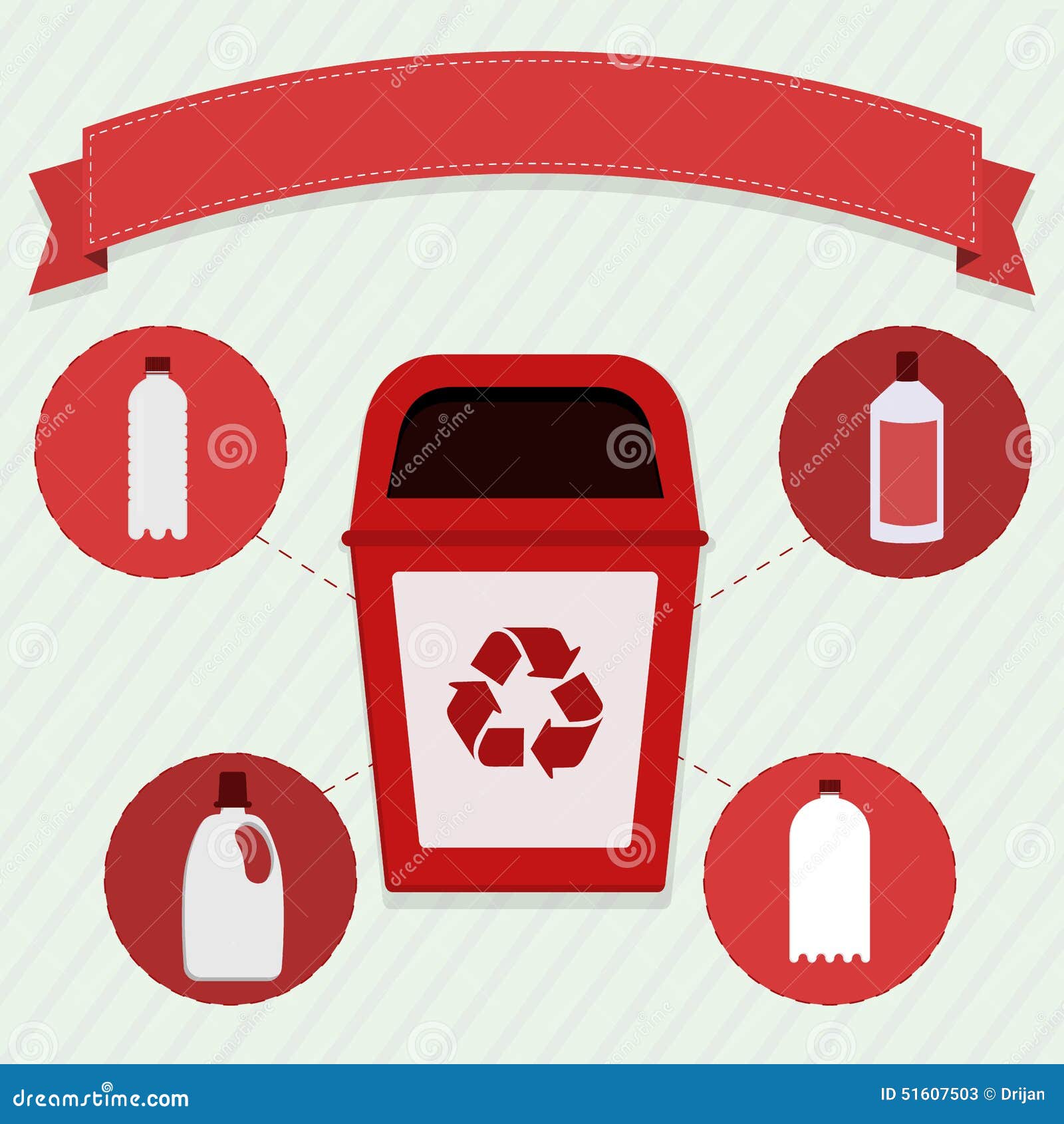 Plastic Selective Collection Stock Vector - Illustration of ecological ...