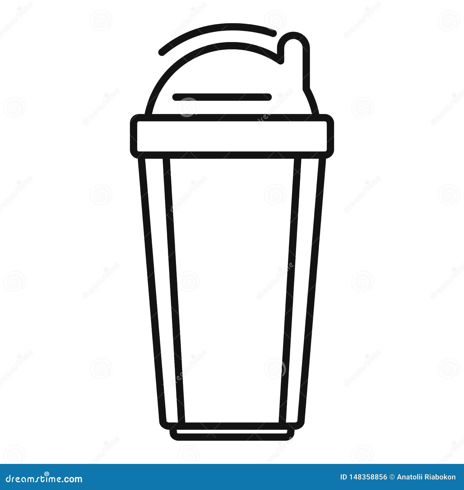 Plastic Shaker Bottle Icon, Outline Style Stock Vector - Illustration ...